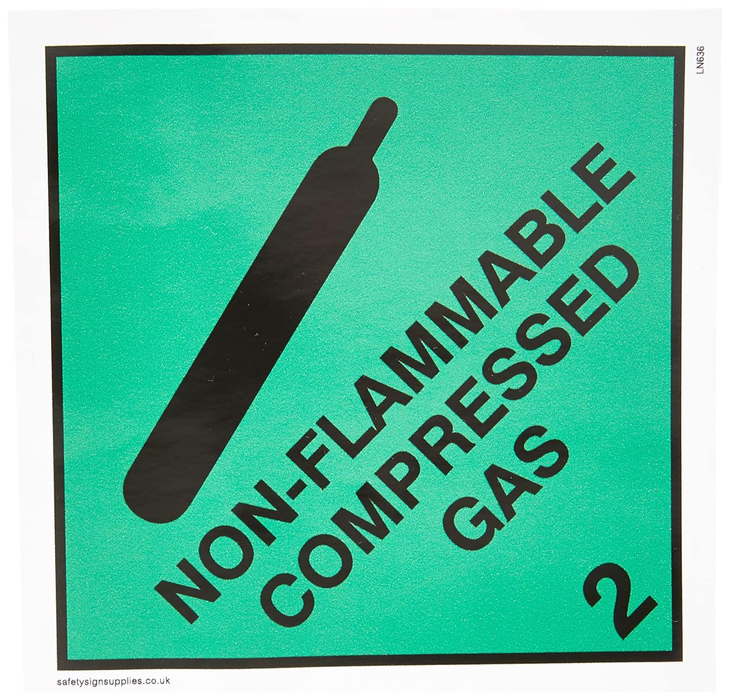Viking Signs LN636-S10-V"Non-Flammable Compressed Gas" Sign, Vinyl, 100 ...