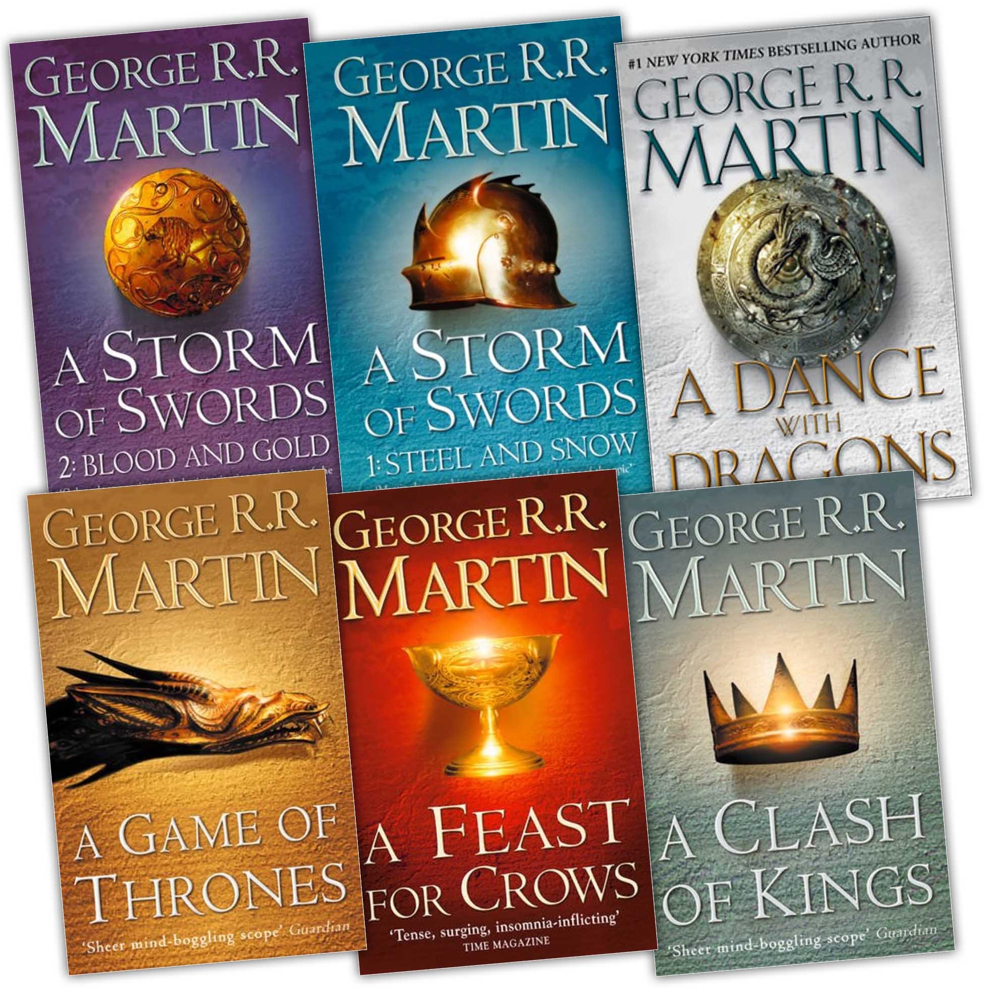 George R. R. Martin A Song of Ice and Fire 6 Books Collection Pack Set ...