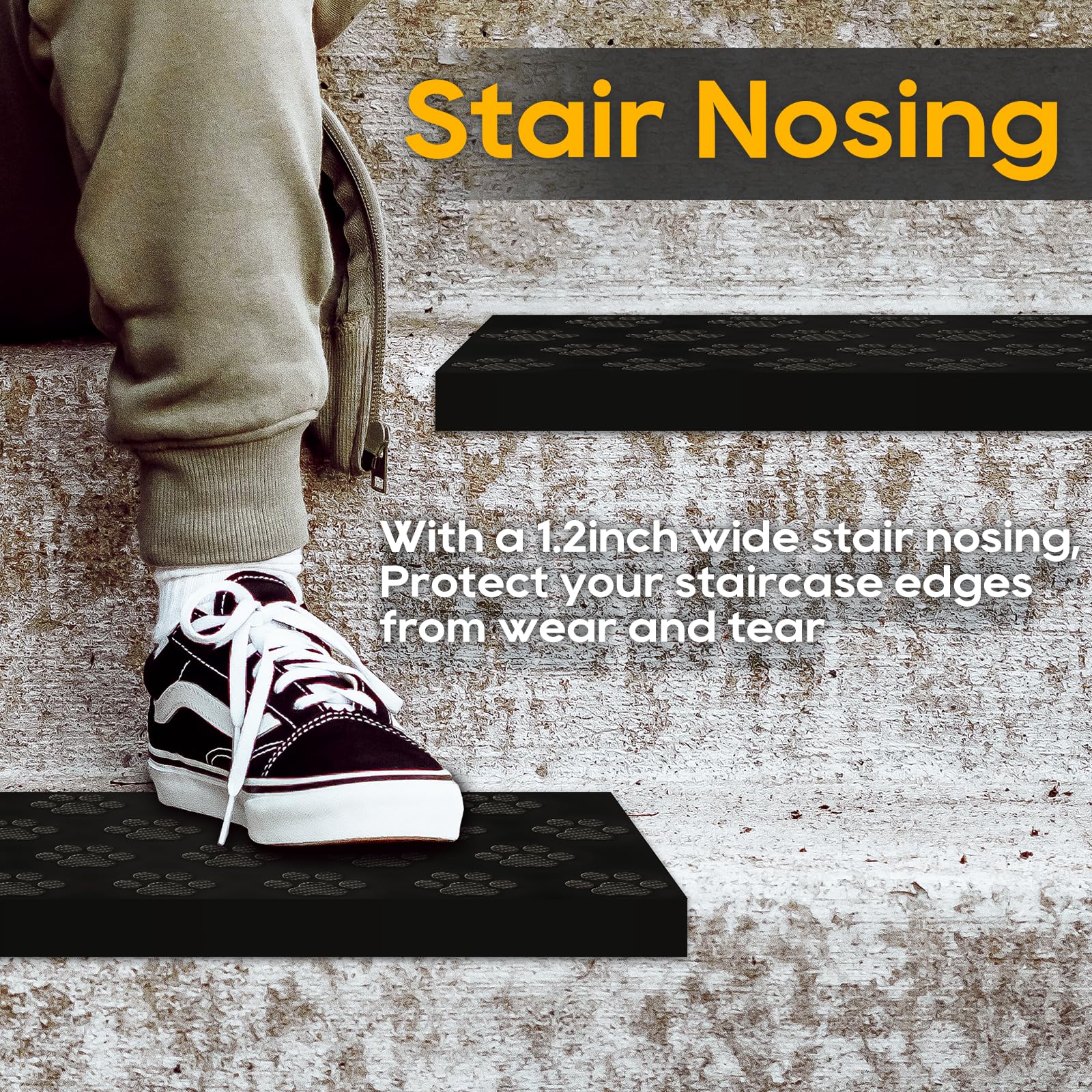 Snapklik.com : Longing Home Rubber Stair Treads - 30" X 10"