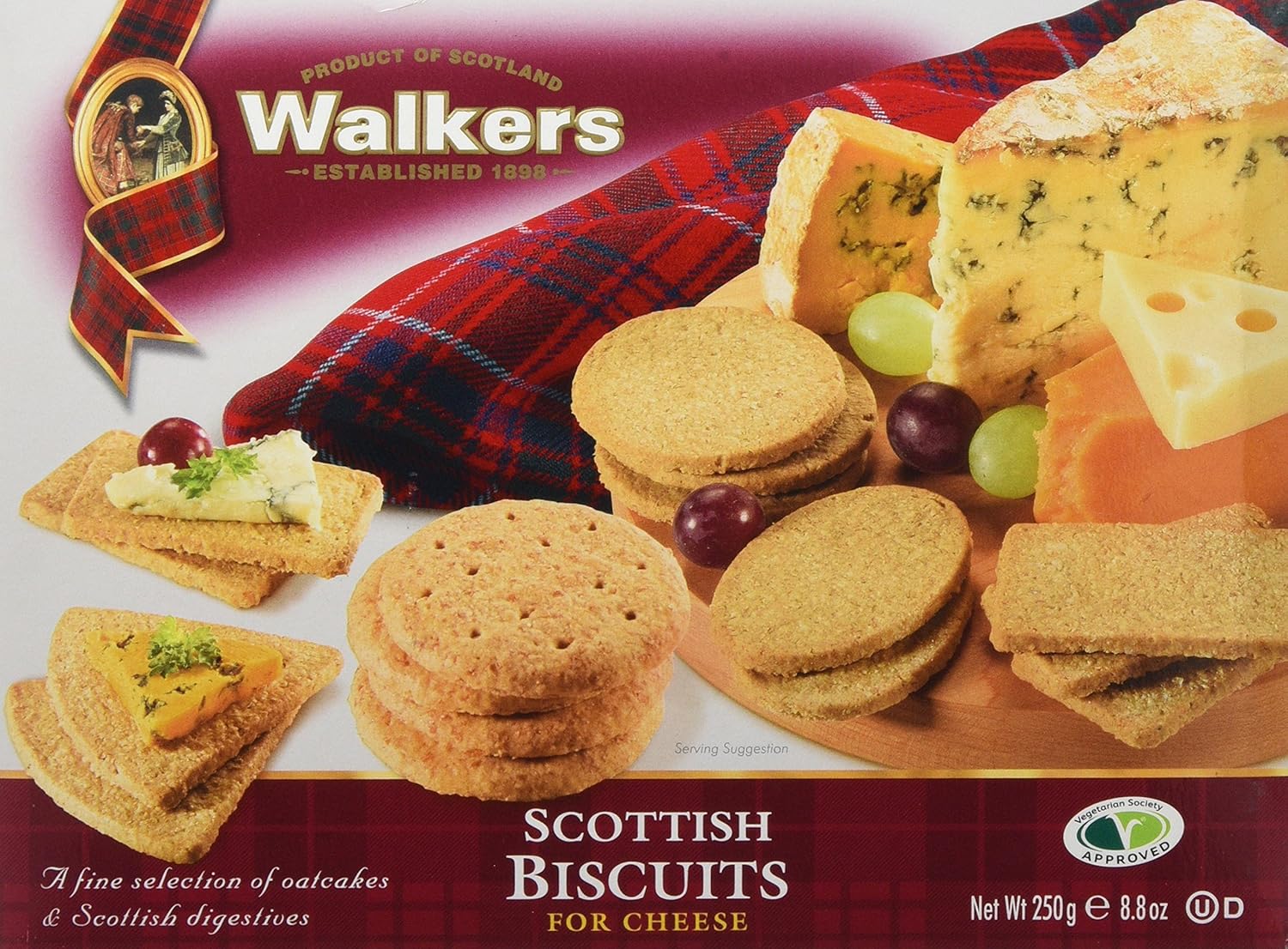 Walkers Shortbread Scottish Biscuits For Cheese, 8.8-Ounce Boxes ...