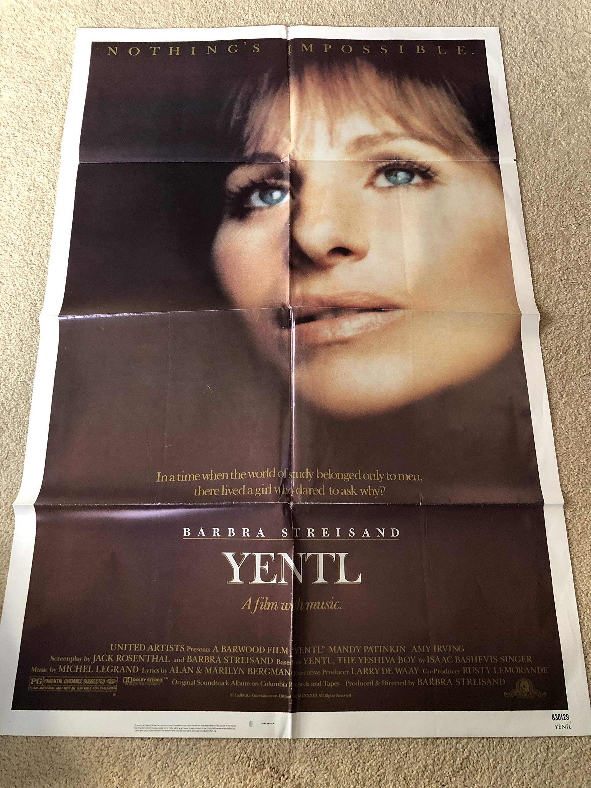 1983 Yentl Poster