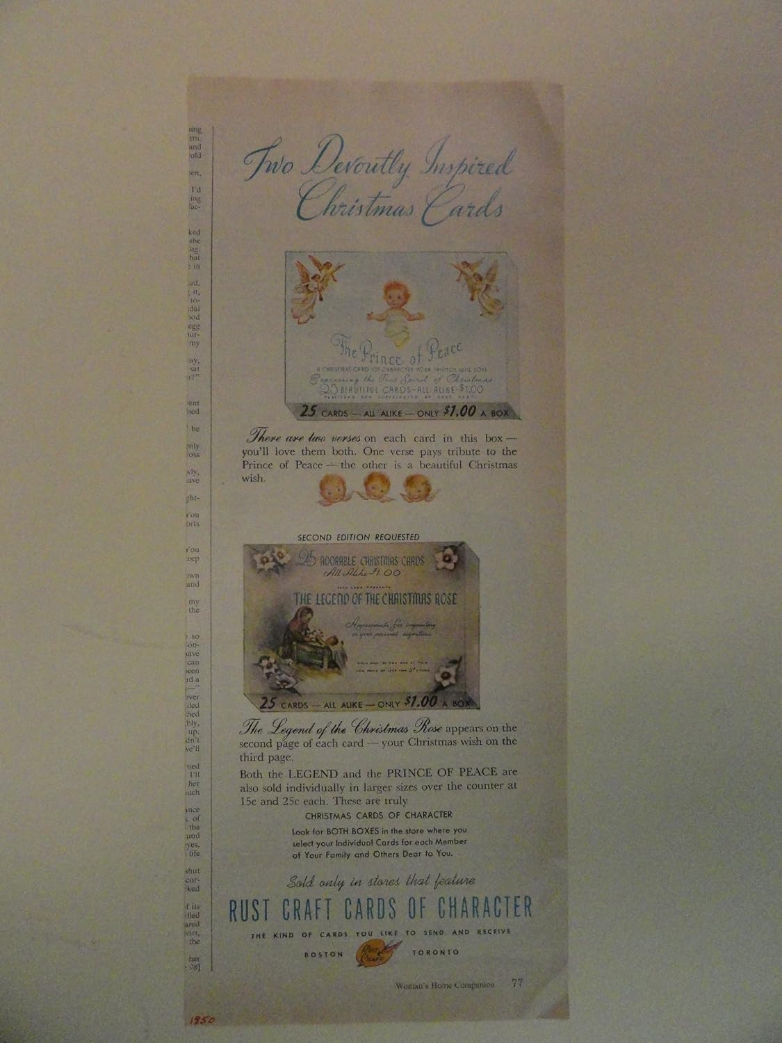 Amazon.com: Rust Craft Cards of Character. 1950 print advertisement ...