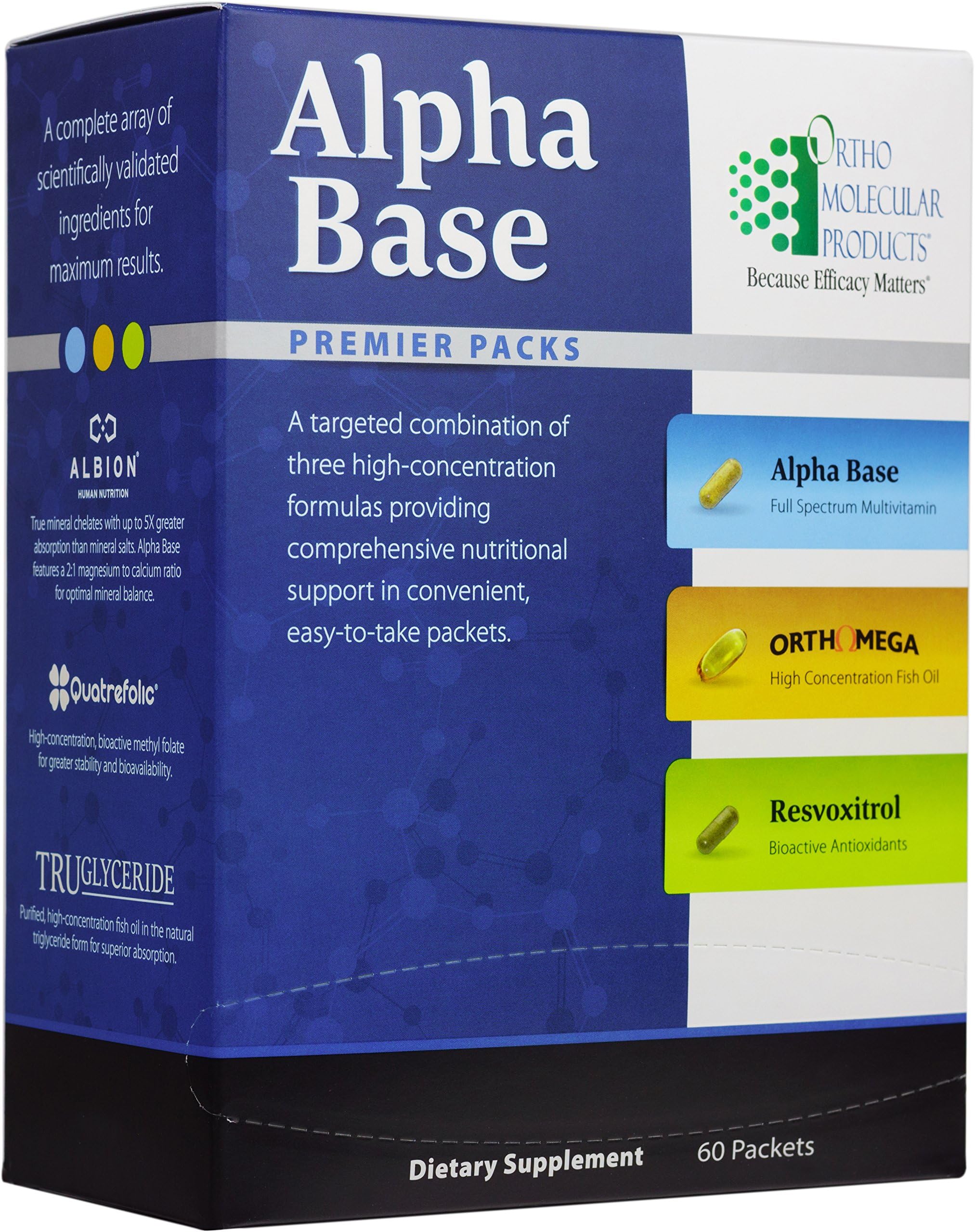 Amazon.com: Ortho Molecular - Alpha Base Premier Packs - 60 CT : Health ...