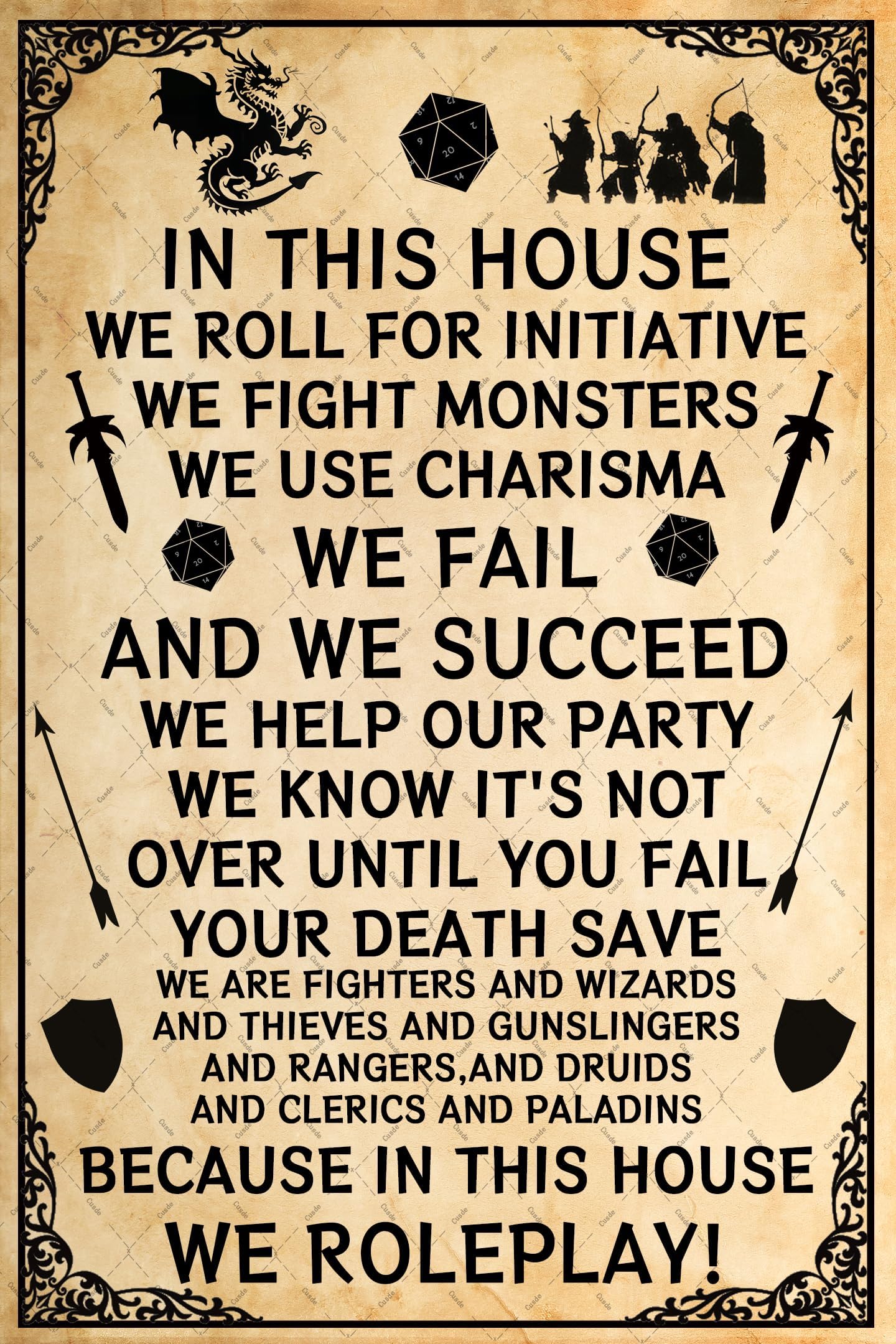 Amazon.com: Definitely Not A Mimic Poster Dnd Posters Dungeon Rpg ...