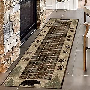 Amazon.com: MUOUCTE Western Cabin Lodge Runner Rug, 2x6ft, Country ...