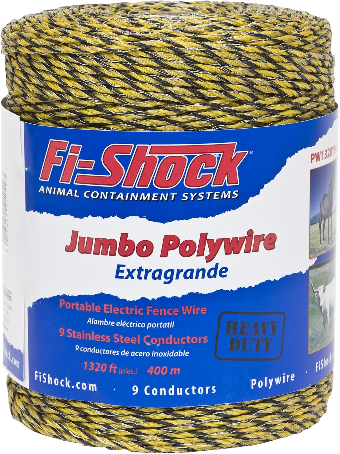 Amazon.com : Fi-Shock PW1320Y9-FS 9-Strand Polywire, 1320-Feet ...