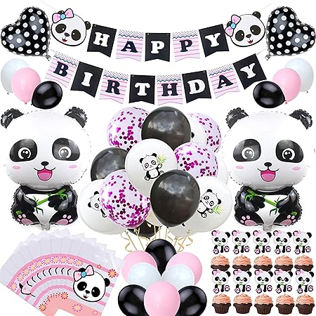 Amazon.com: Panda Balloons 27.5 x 19 inches Giant Zoo Animal Balloons ...