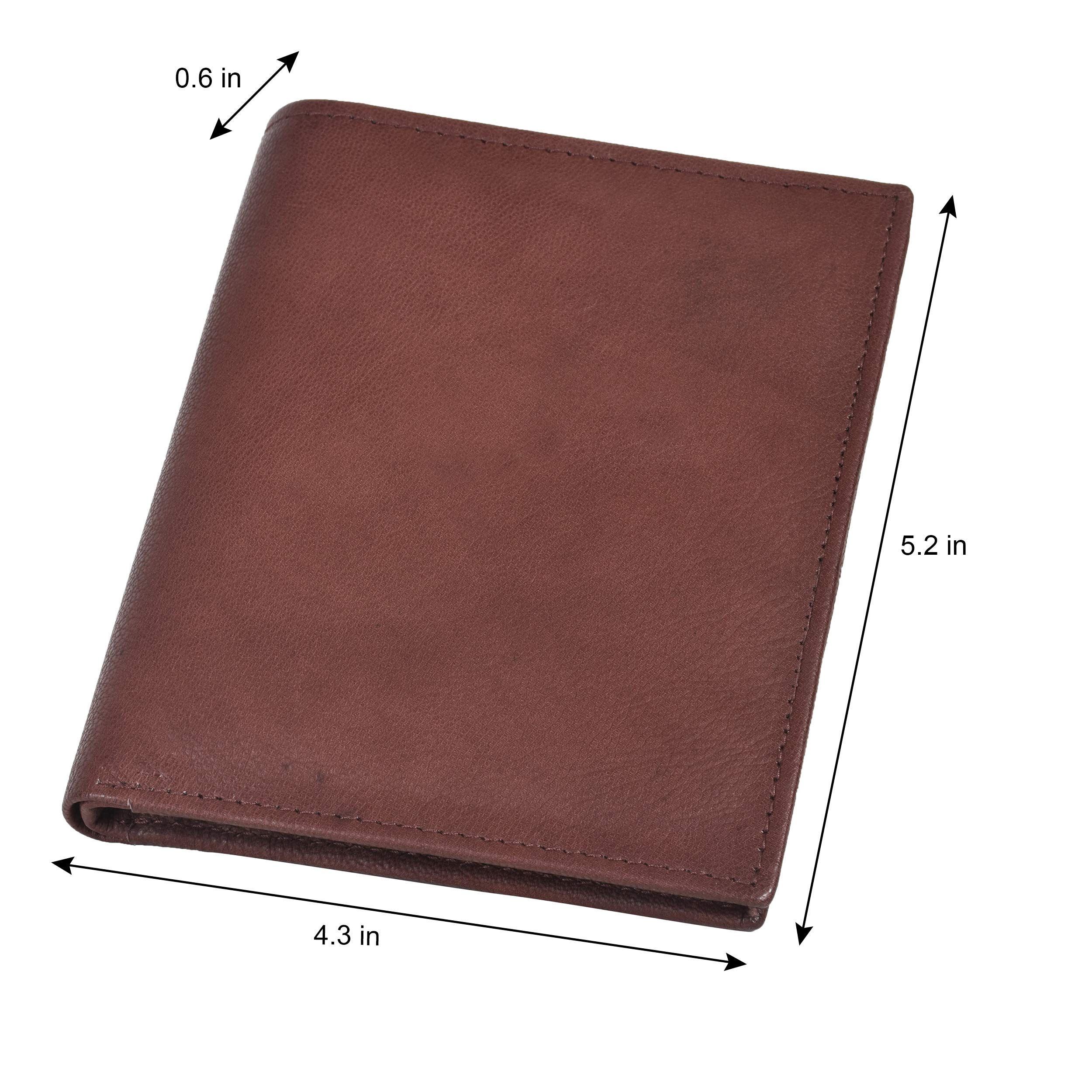 Snapklik.com : Leatherboss Genuine Leather Bifold Credit Card Holder ...