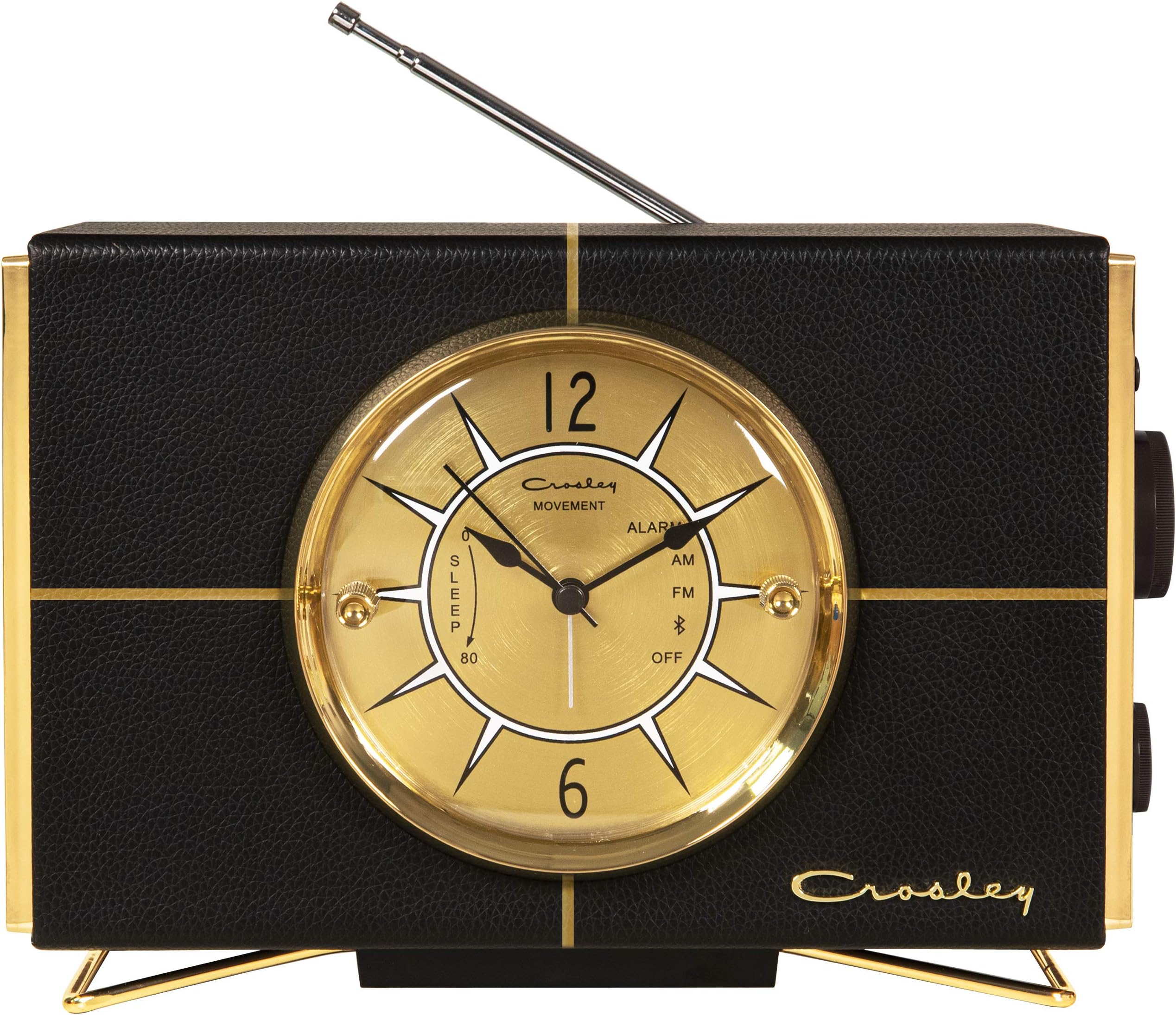 Amazon.com: Crosley CR3038A-BK Lewis Retro AM/FM Bluetooth Tabletop ...