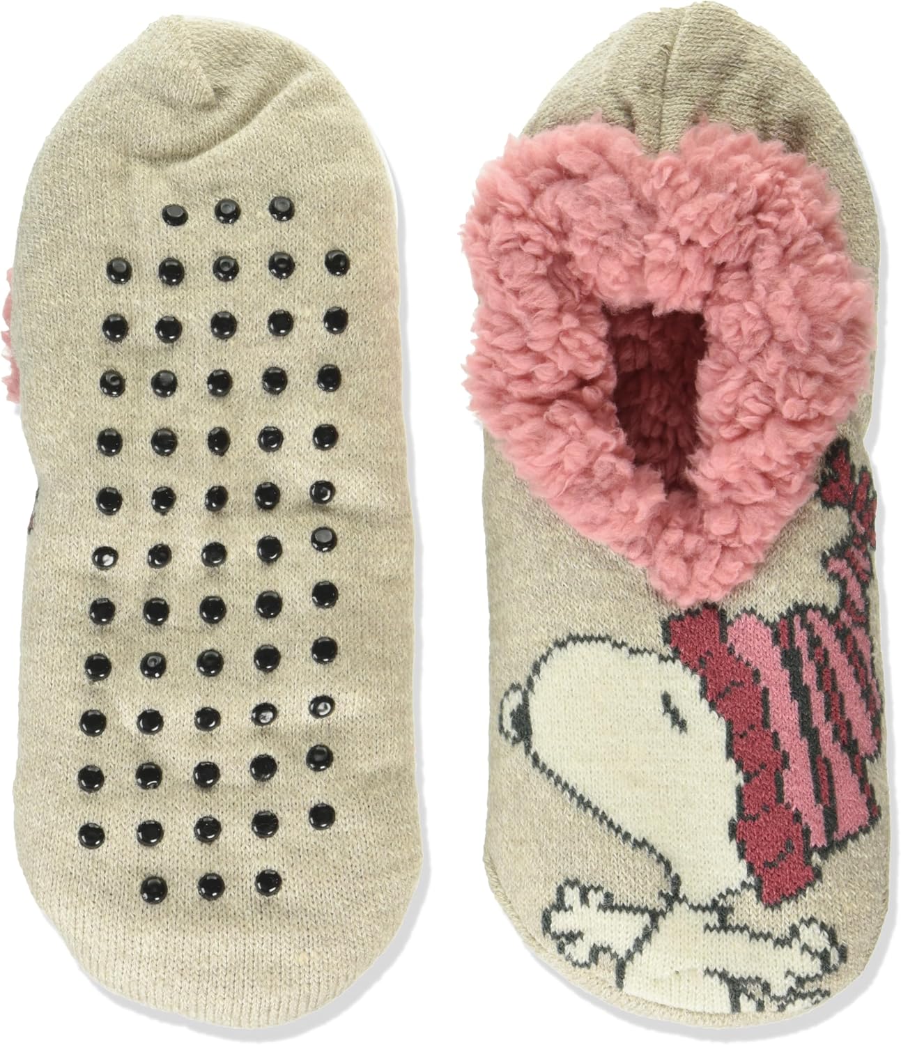 Brandclub - Peanuts Women's Teddy Fur Slipper Socks