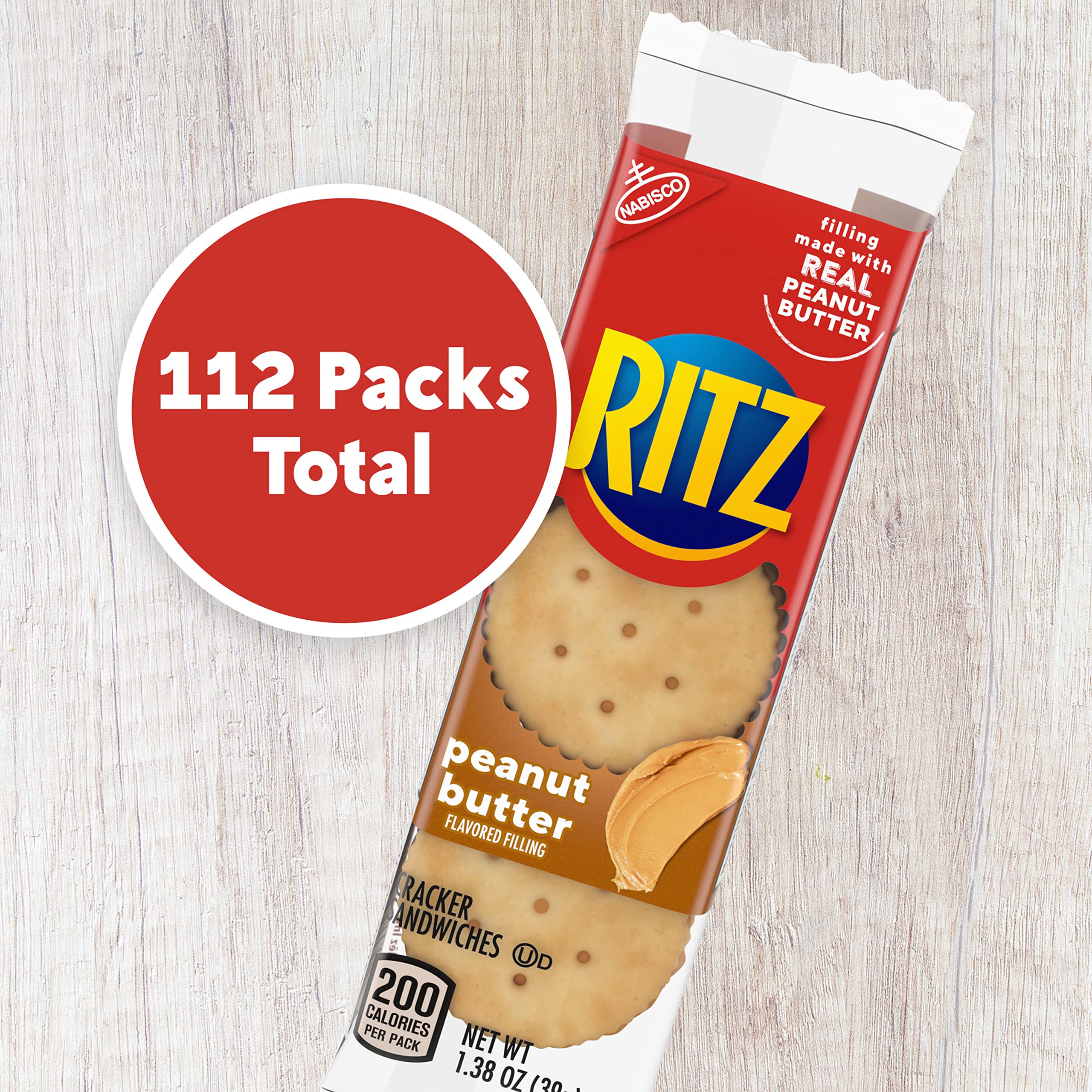 Snapklik.com : RITZ Peanut Butter Sandwich Crackers, 112 - 1.38 Oz Packs