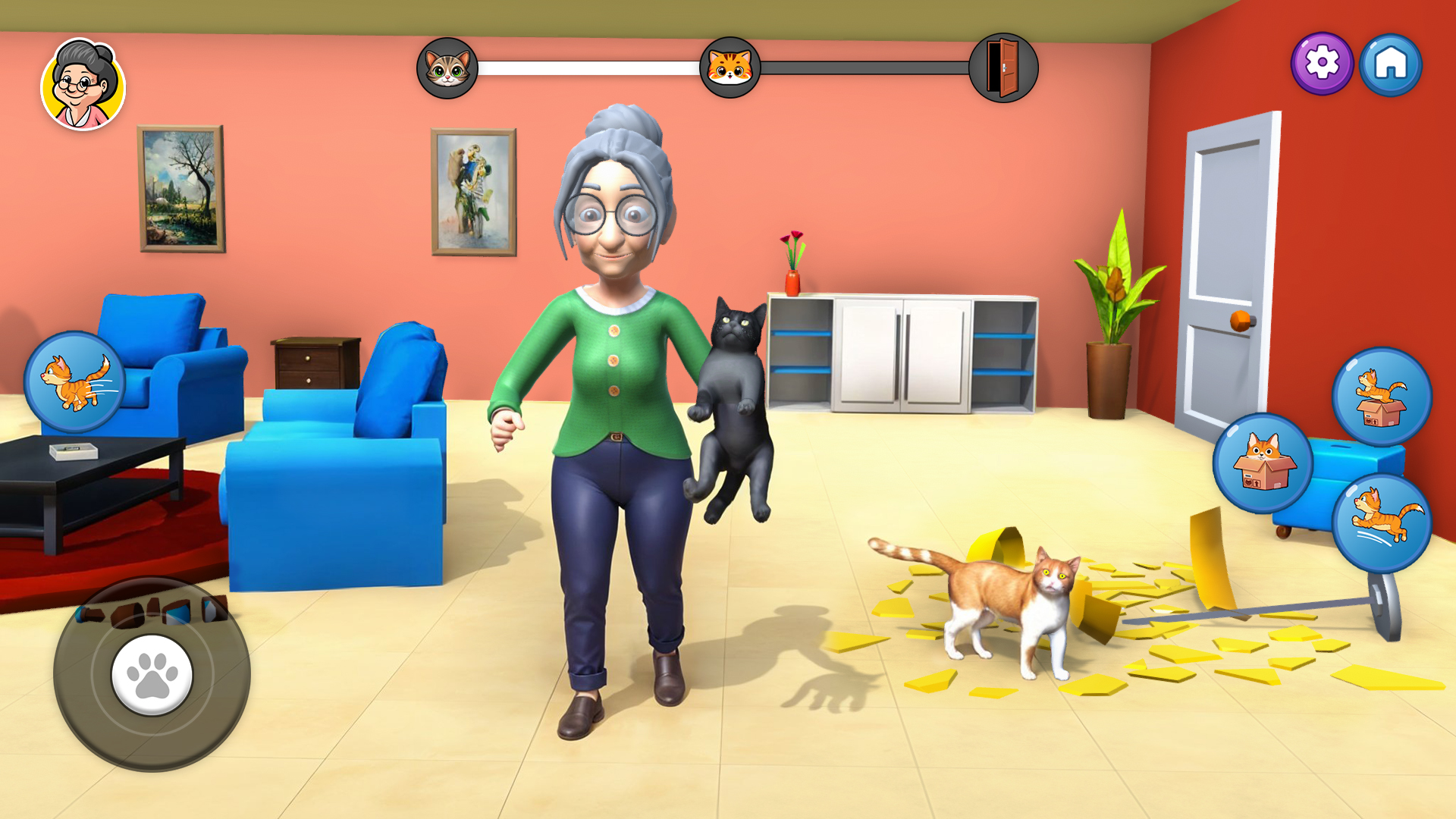 Mad Cat Prank Granny Game : Naughty Cat Chaos Angry Gran - Application ...