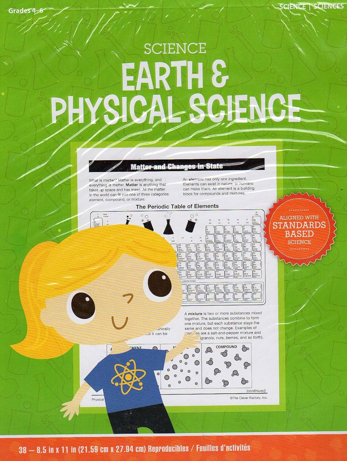 Science Earth & Physical Science - Worksheets Workbook - Aligned with Standards Based Science ...