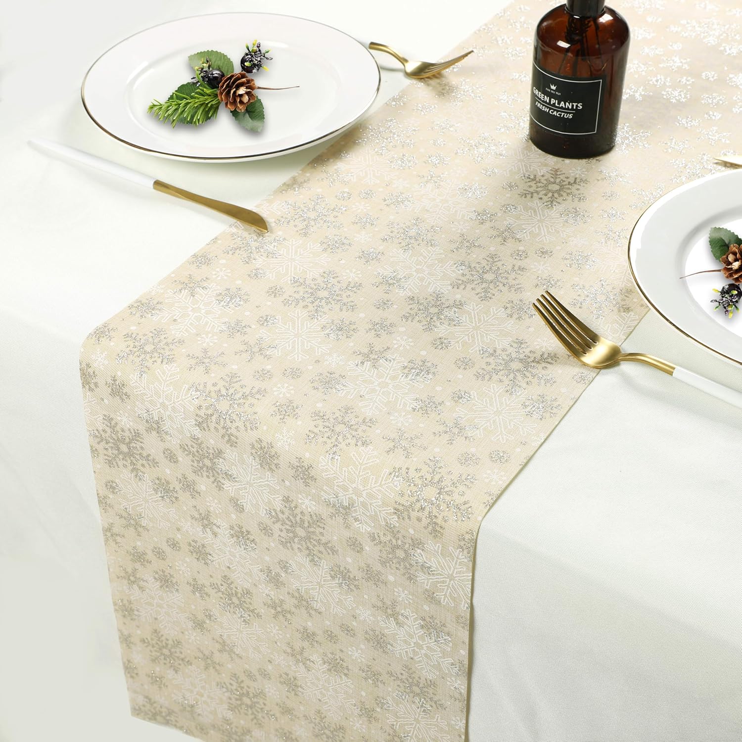 Amazon.com: Cekene Christmas Table Runner 108 Inch Long Winter ...