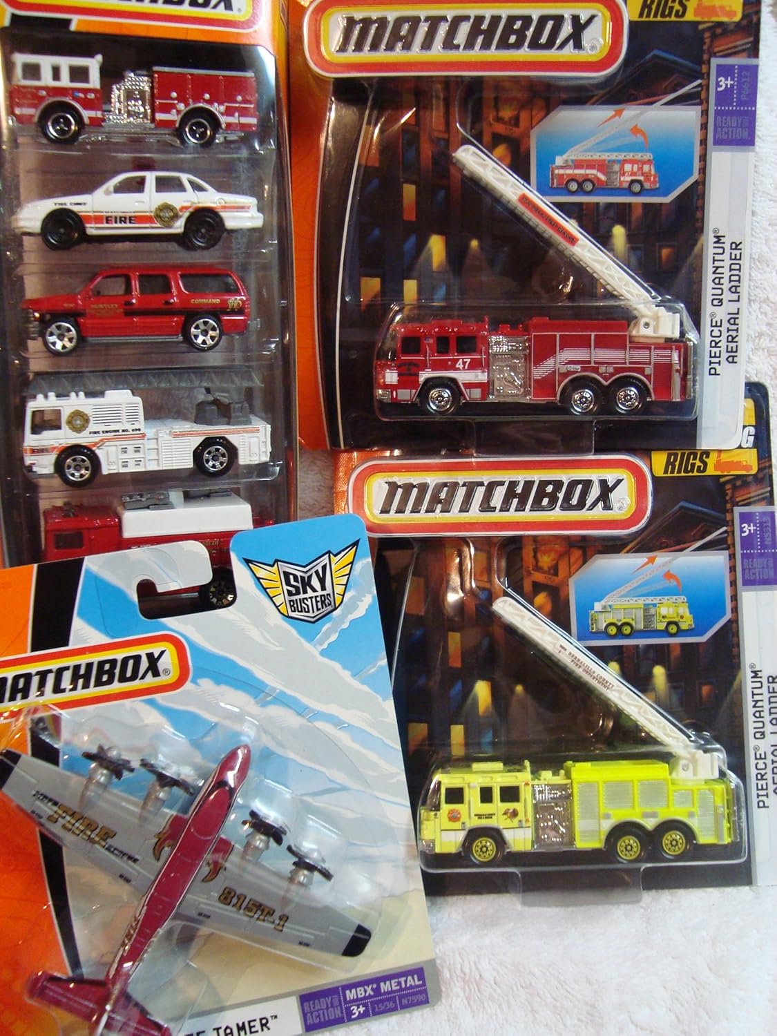 Amazon.com: Matchbox Ultimate Fire Fighter Vehicle Truck Set: Exclusive ...
