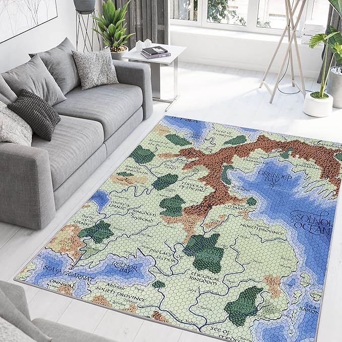 Amazon.com: oHome Design World of Greyhawk Dungeons Dragons Map Rug ...