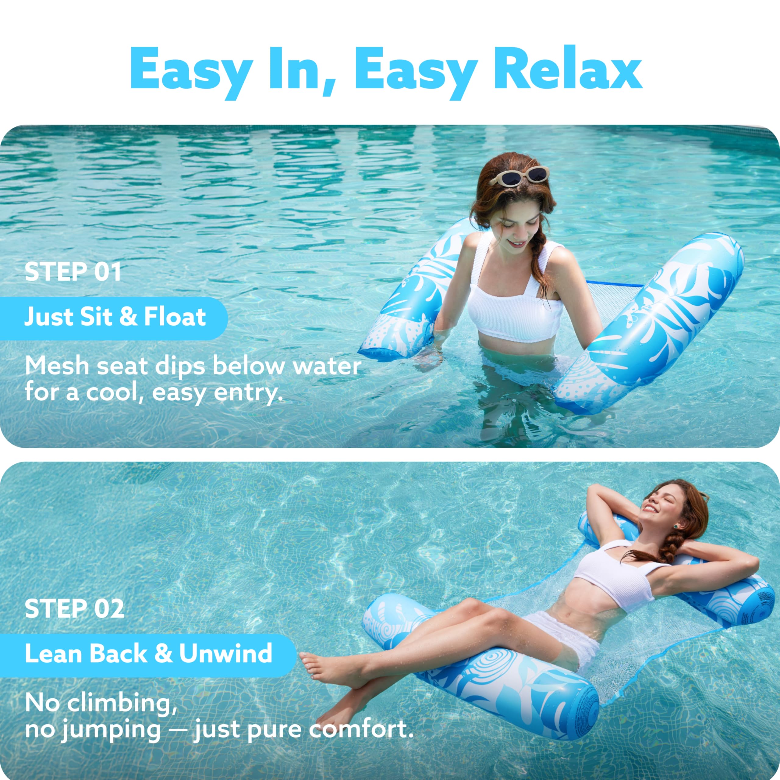 Snapklik.com : SLOOSH 2 Packs Tropical Leaves Hammock Pool Floats ...