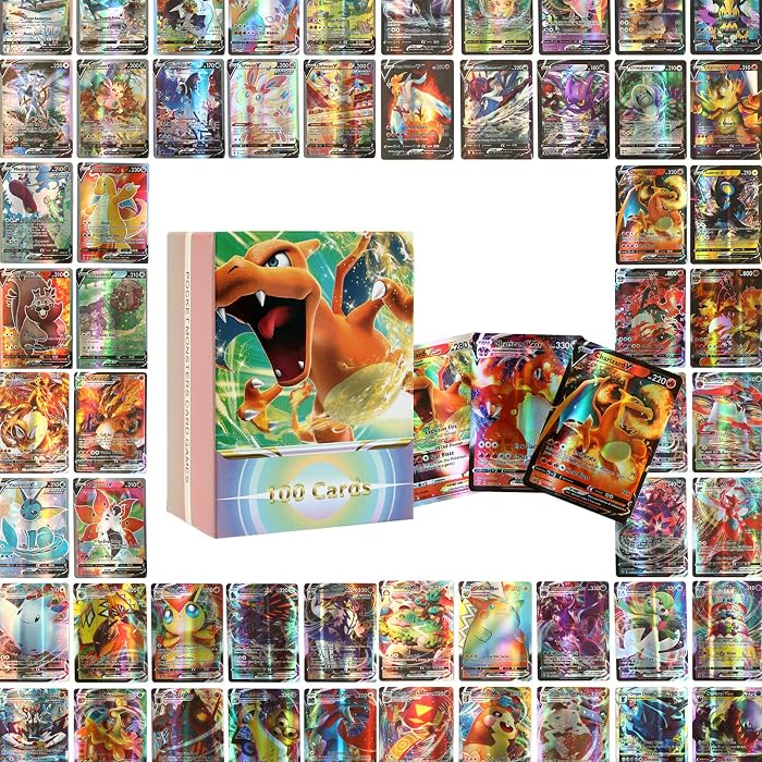 Buy 100Pcs Vstar Vmax V Assorted Cards Deck Box Set TCG Cartas Gifts ...