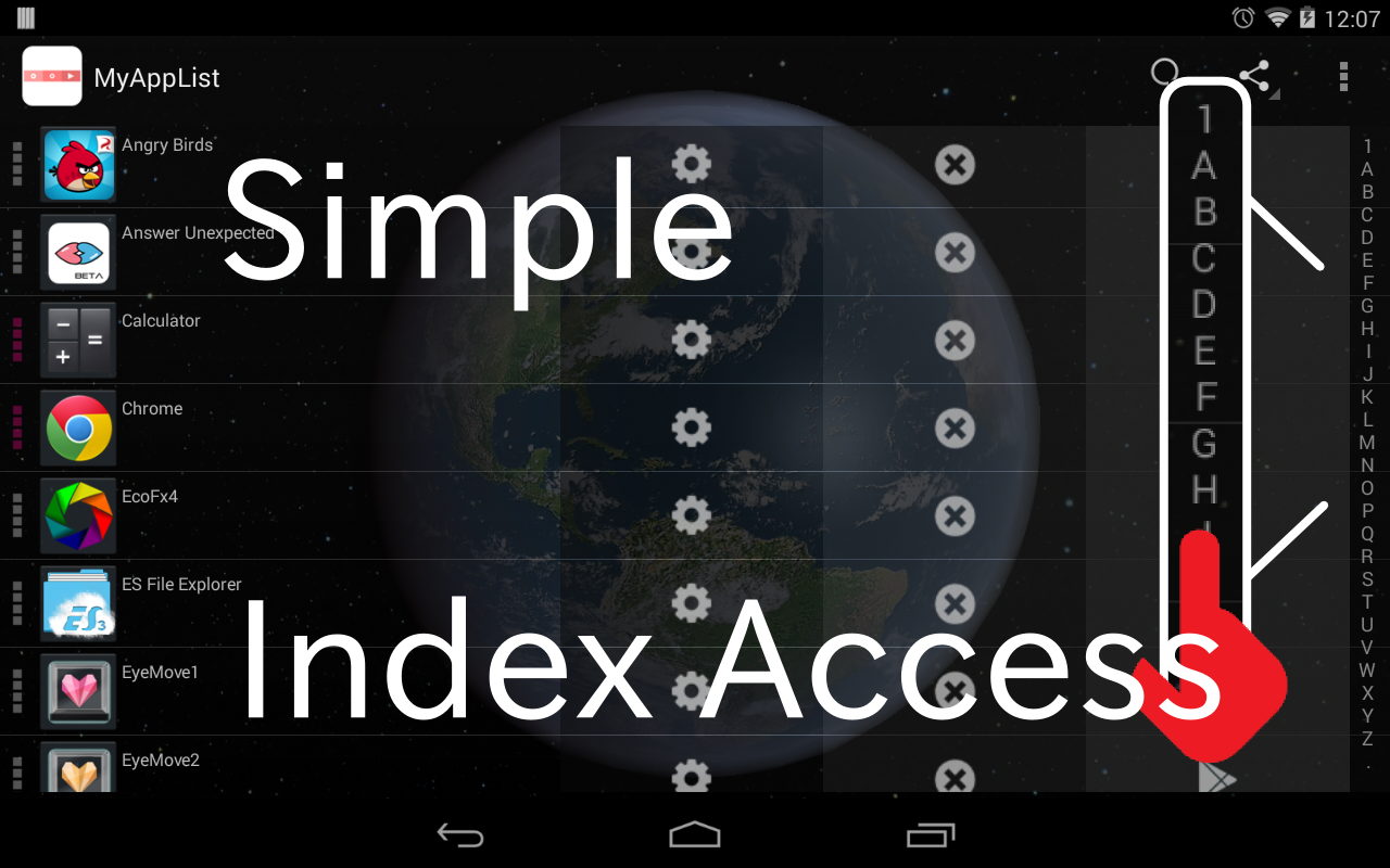 My App List free : Easy index access - App on Amazon Appstore