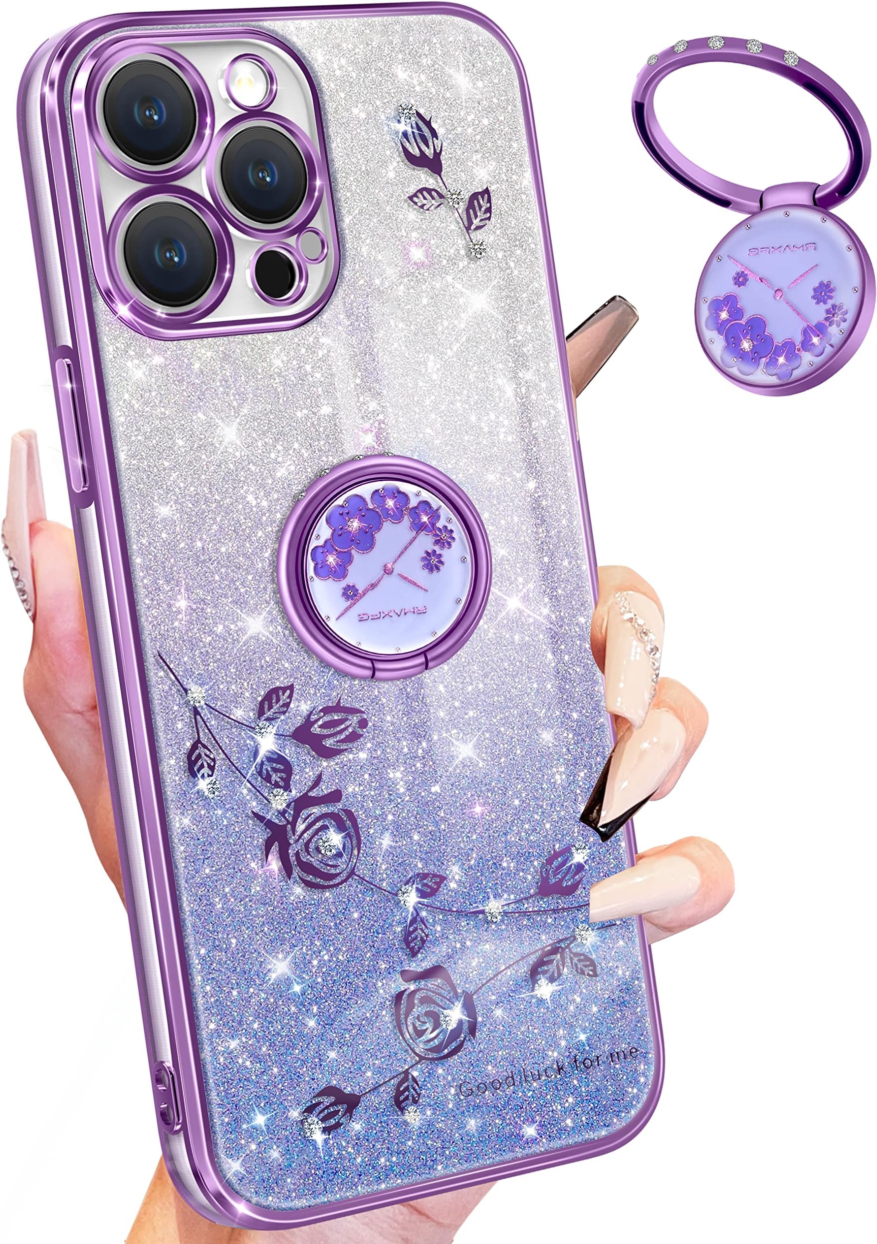 Amazon.com: Coralogo (3in1 for Apple iPhone 13 Pro Max Case Glitter ...