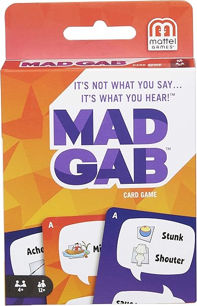 Mattel Games MAD GAB Card Game of Verbal Puzzle Phrases, Gift for ...