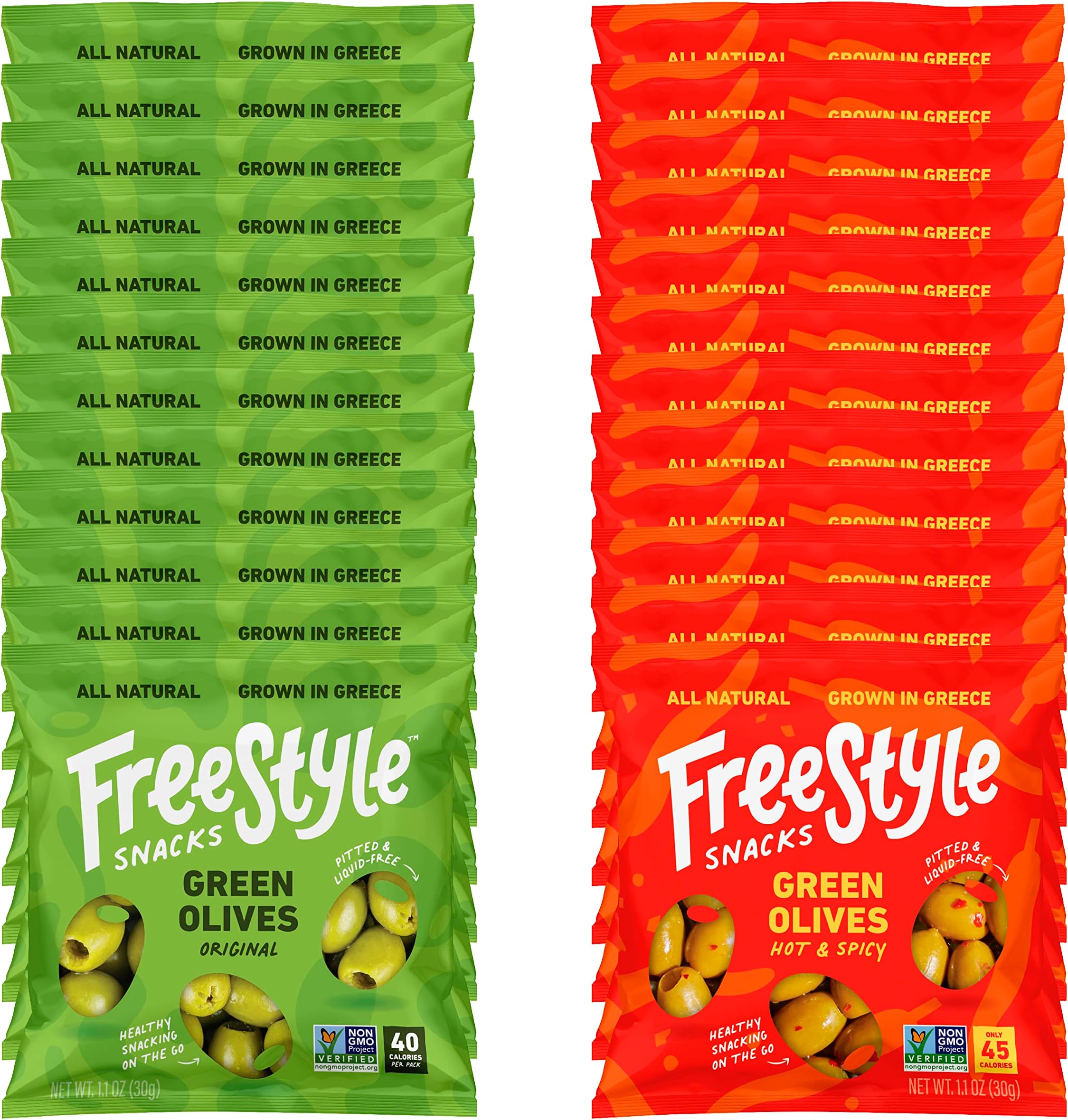 Amazon.com : Freestyle Snacks Olive Snack Packs - Single Serve - Fresh ...