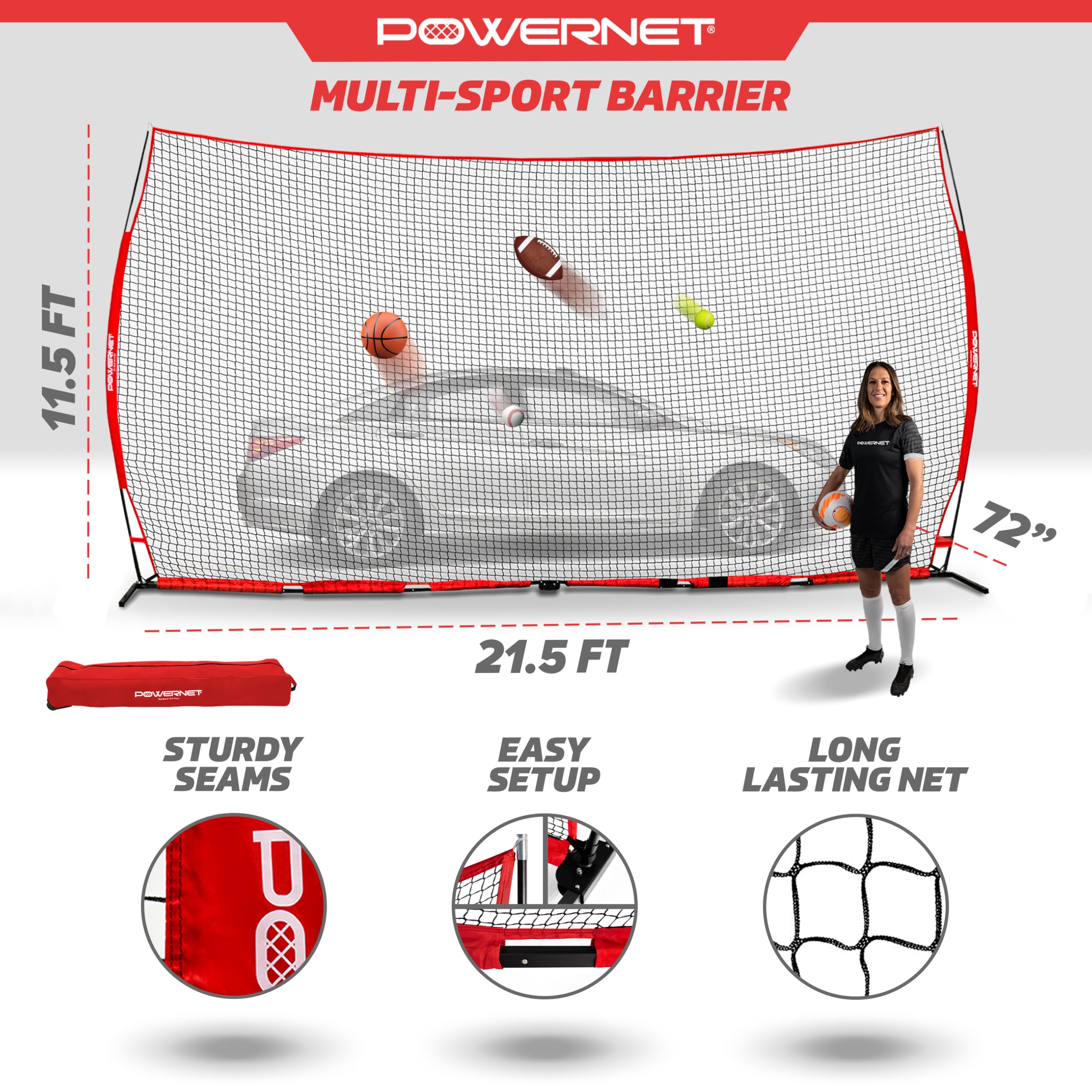 Snapklik.com : PowerNet Portable Sports Rebounder - Basketball ...