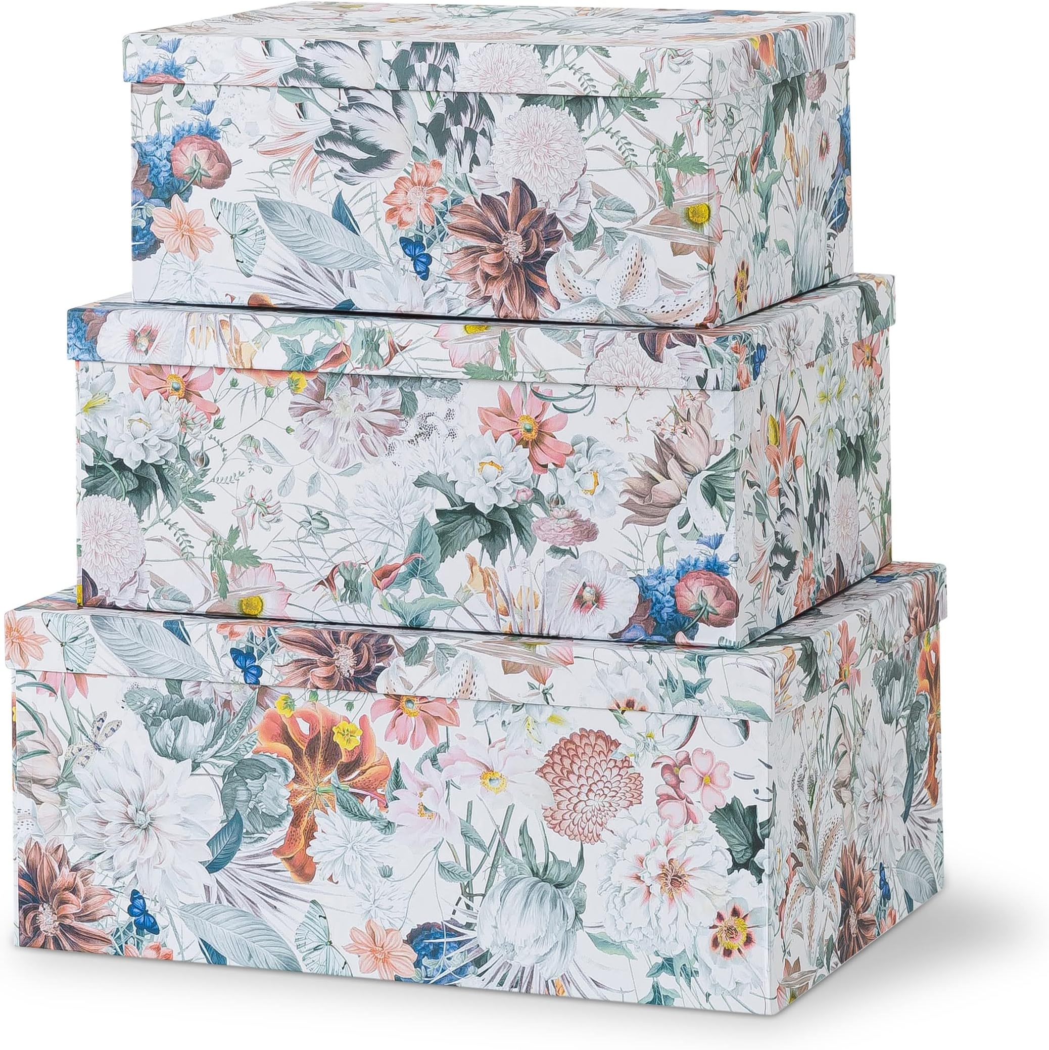 Amazon.com: Soul & Lane Plaid Christmas Gift Box - Set of 3: Holiday ...