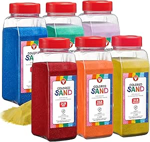 Amazon.com: Hygloss Colored Sand for Crafts – 6 Assorted Colors – 3 lb ...