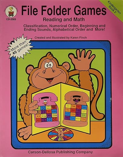 File Folder Games Reading and Math: Kindergarten Book 2: Karen Finch ...