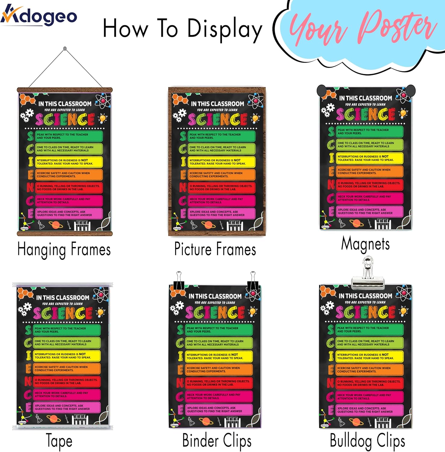 ADOGEO Science Classroom Rules Poster - in This Philippines | Ubuy