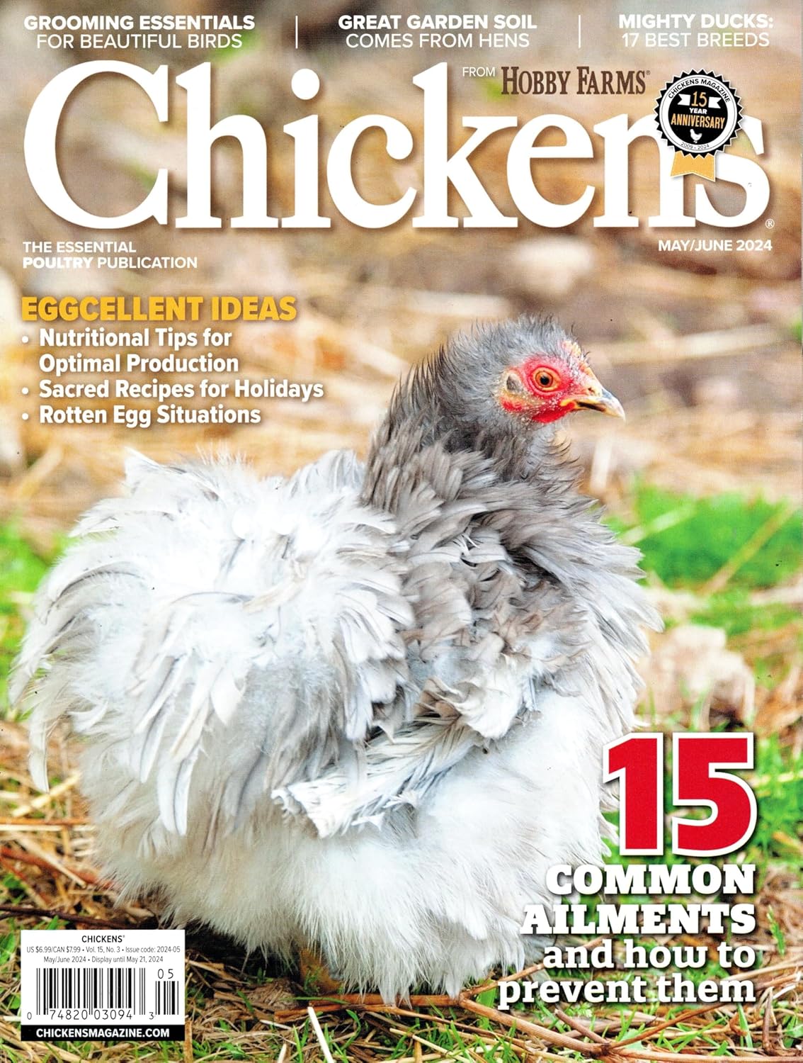 Hobby Farms Chickens Magazine May/June 2024 (Prevent 15 Common Ailments ...