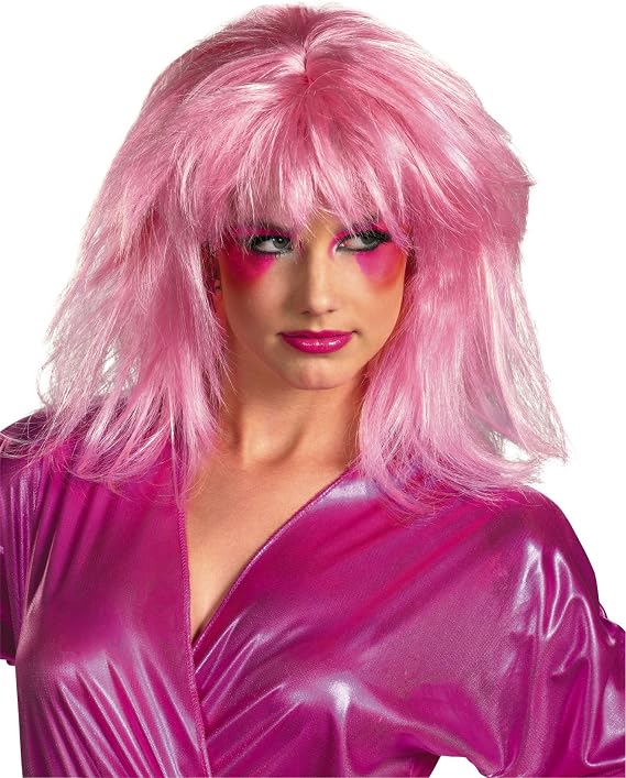 Disguise Jem and The Holograms Adult Costume Wig, Pink, One Size Adult ...
