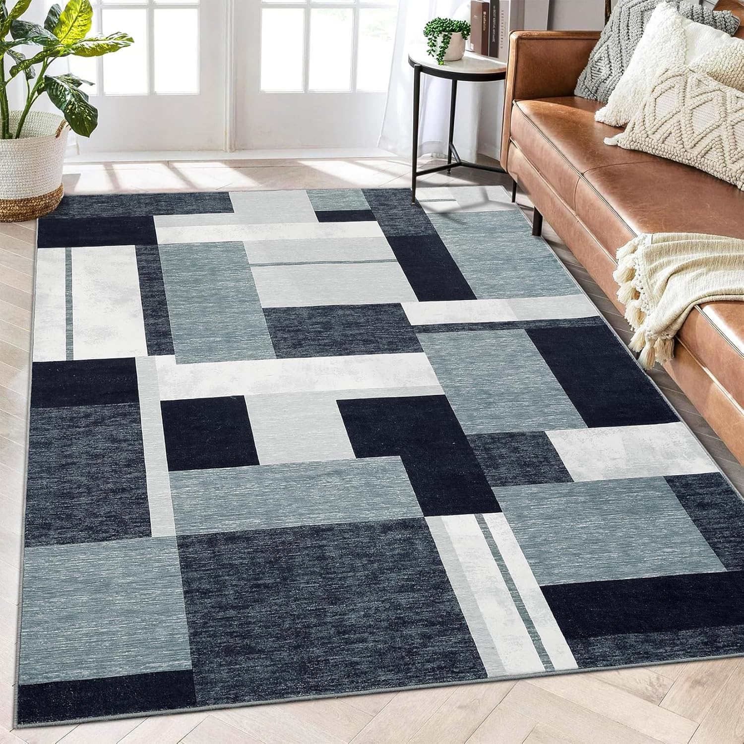 LuxFocus Extra Large 200x290cm Area Rug Modern Geometric Trellis Rugs ...