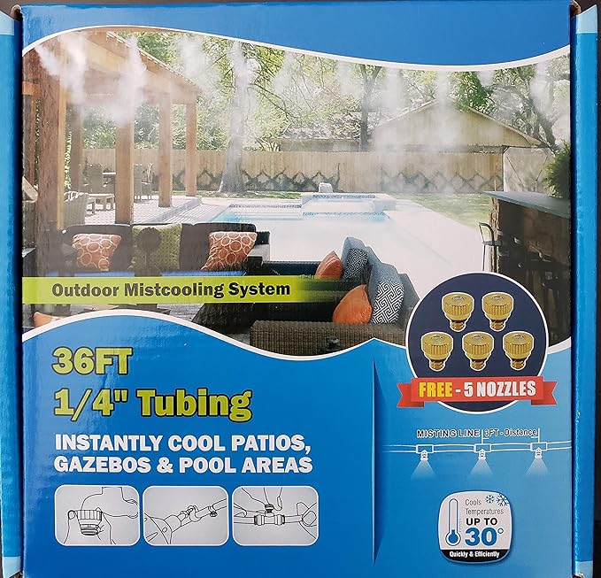 Amazon.com: Patio Cooling Misting System | Outdoor Cooling System for ...