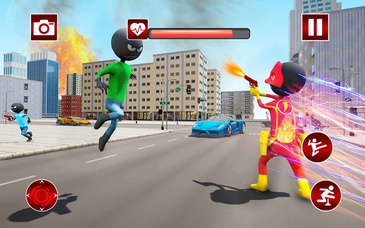 Real Stickman Speed Hero Stickman Rope Hero Police Stickman Rope Hero ...