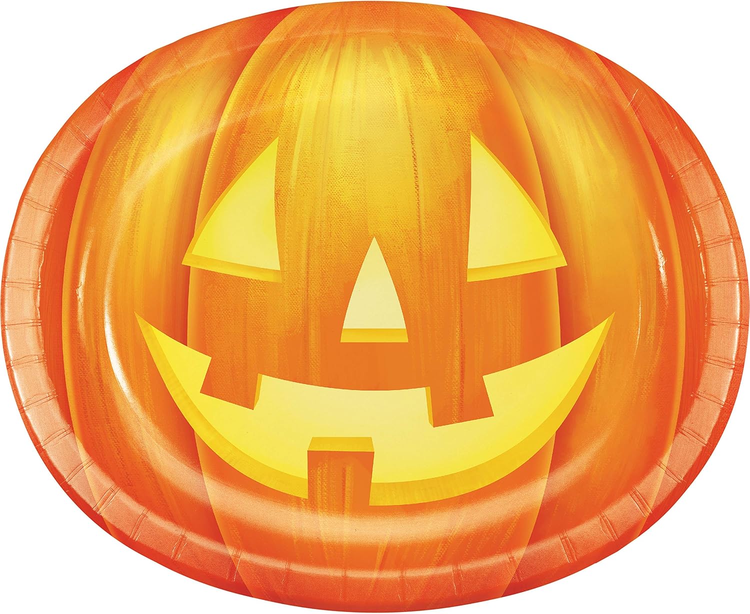 Amazon.com: Creative Converting Halloween Pumpkin Oval Plates, 24 ct ...