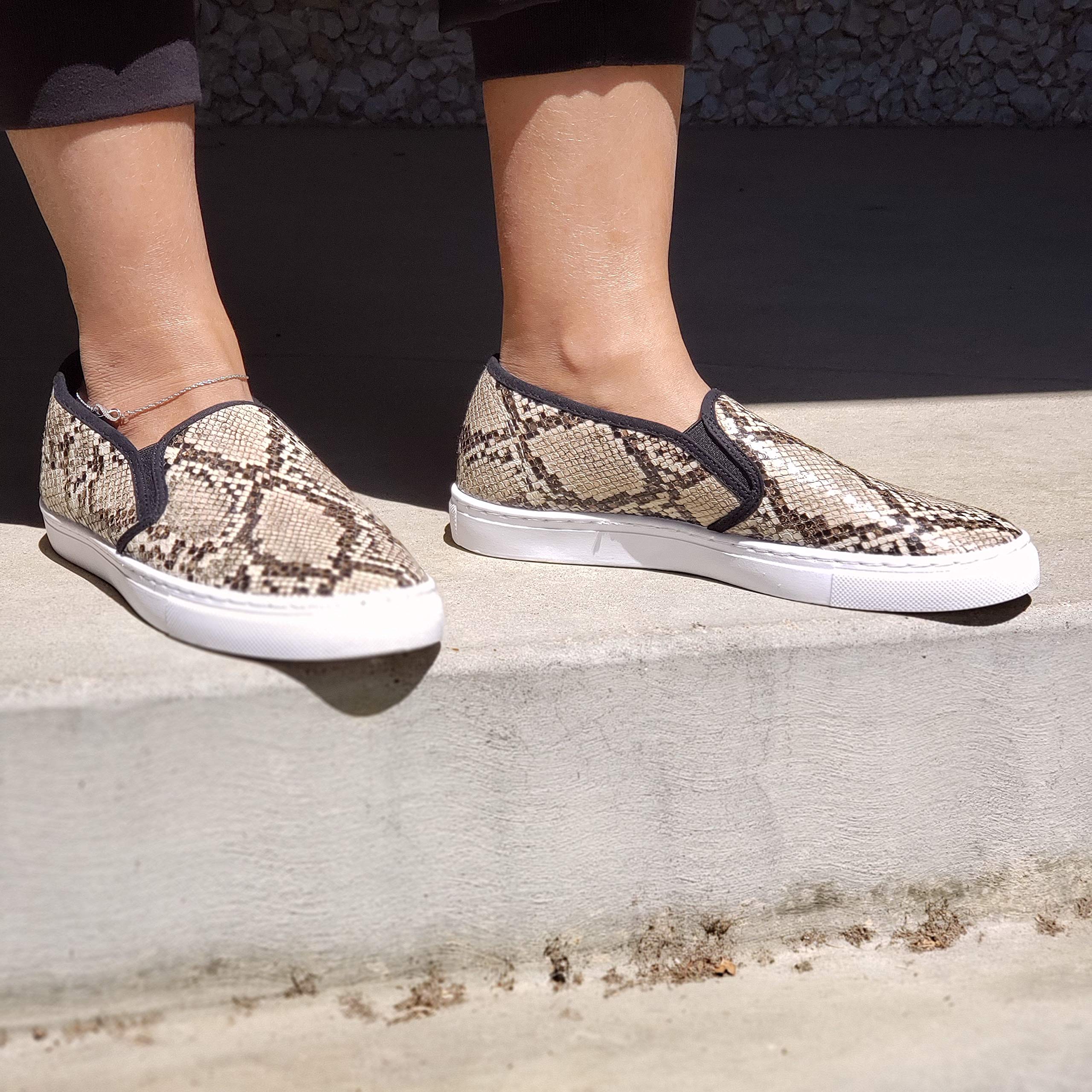 Snapklik.com : Womens Blair Slip On Python Snake Print Platform Sneakers Shoes