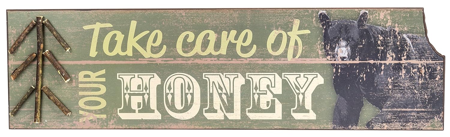 Darice Welcome Hunting Large Wall Décor Sign, Take Care of Your Honey ...