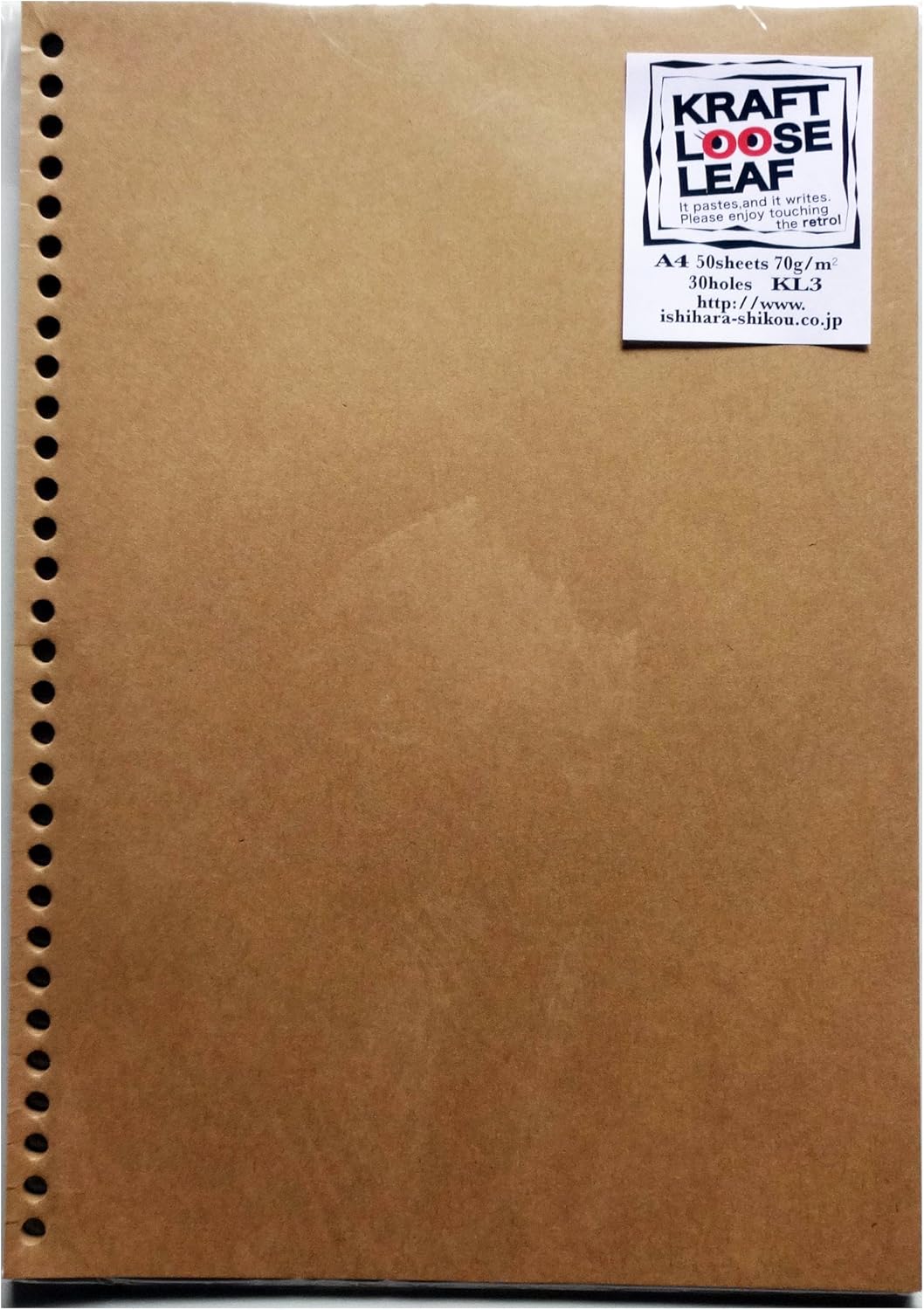 Amazon.co.jp: 石原紙工 ルーズリーフ クラフト A4 30穴 50枚 KL3 : 文房具・オフィス用品