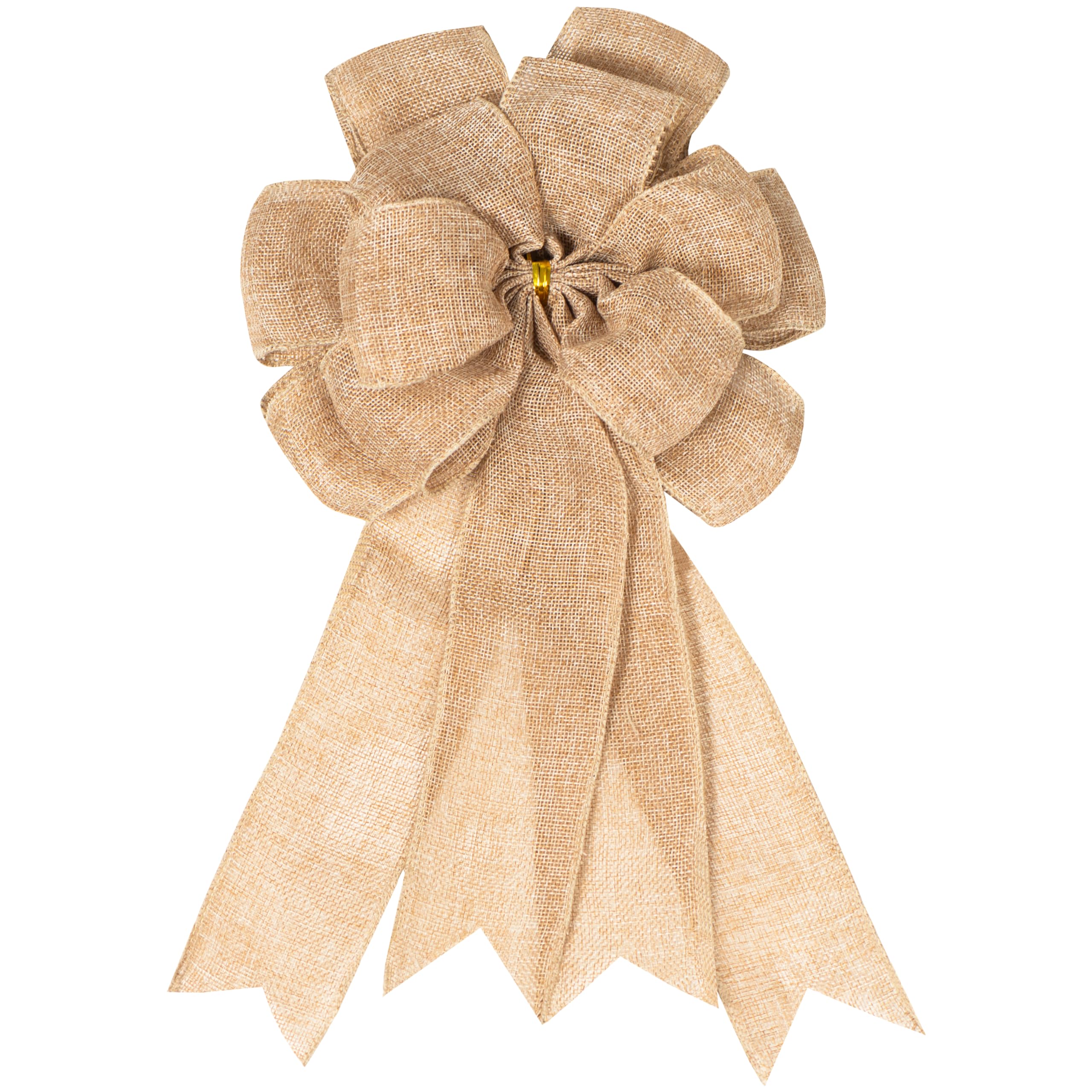 Amazon.com: 1 Pcs Large Burlap Bow 14.9 x 9 inches, Farmhouse Burlap ...