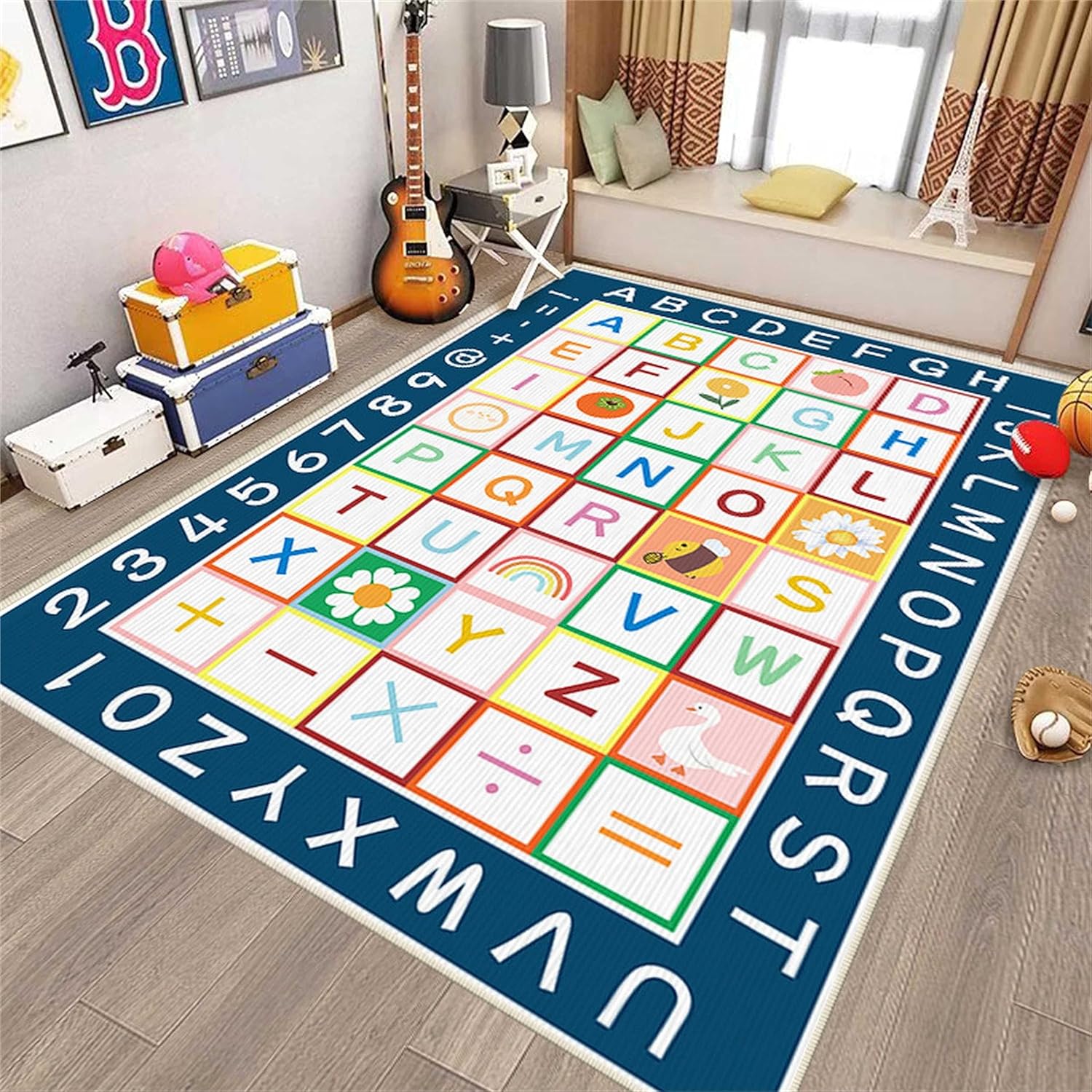 Amazon.com: ABC Collection Area Rug, 5x8ft, Printed Design Rugs with ...