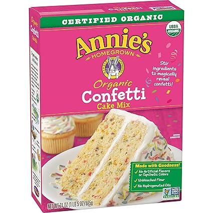 Amazon Annie S Organic Confetti Cake Baking Mix 21 Oz Grocery
