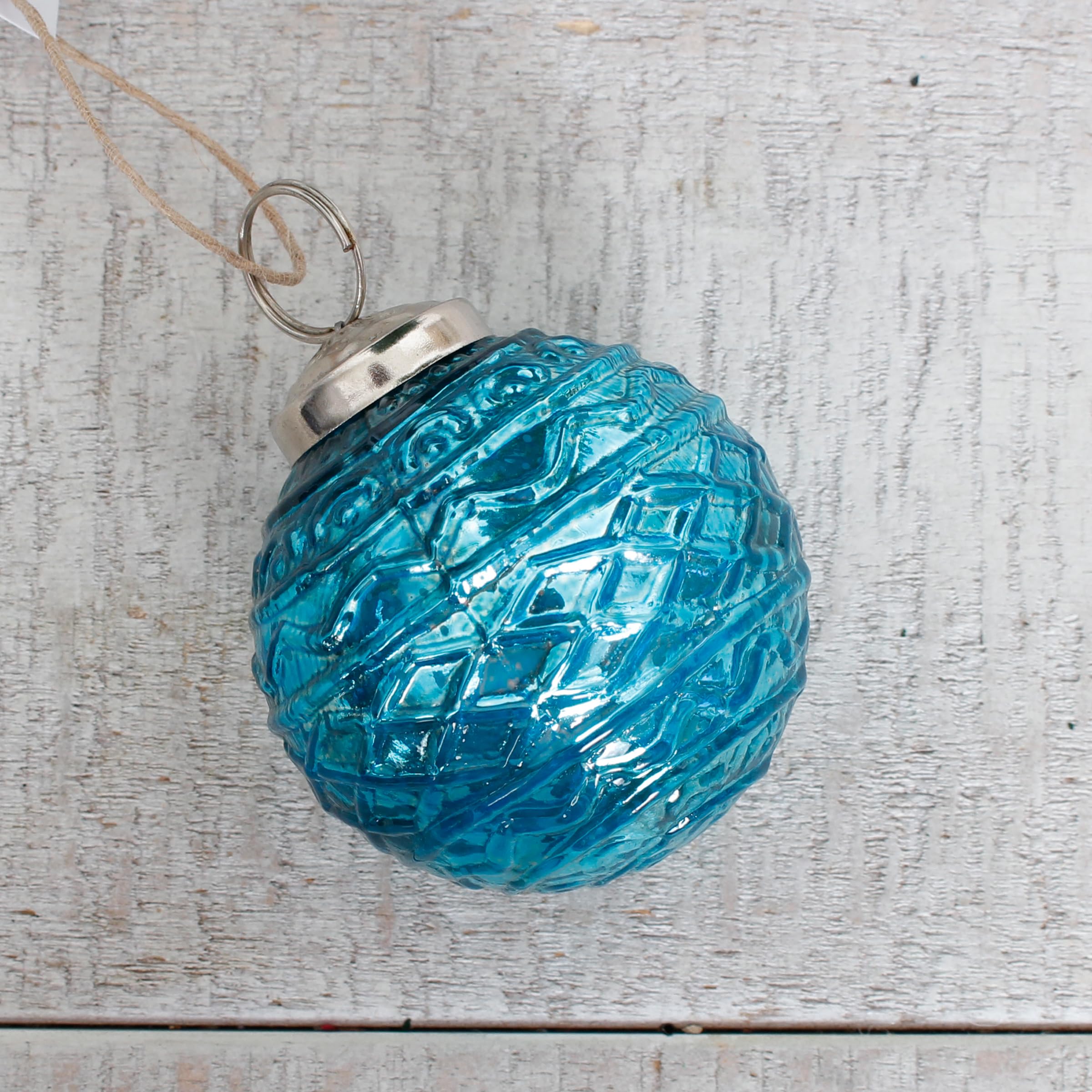 Turquoise Mercury Glass Pendants