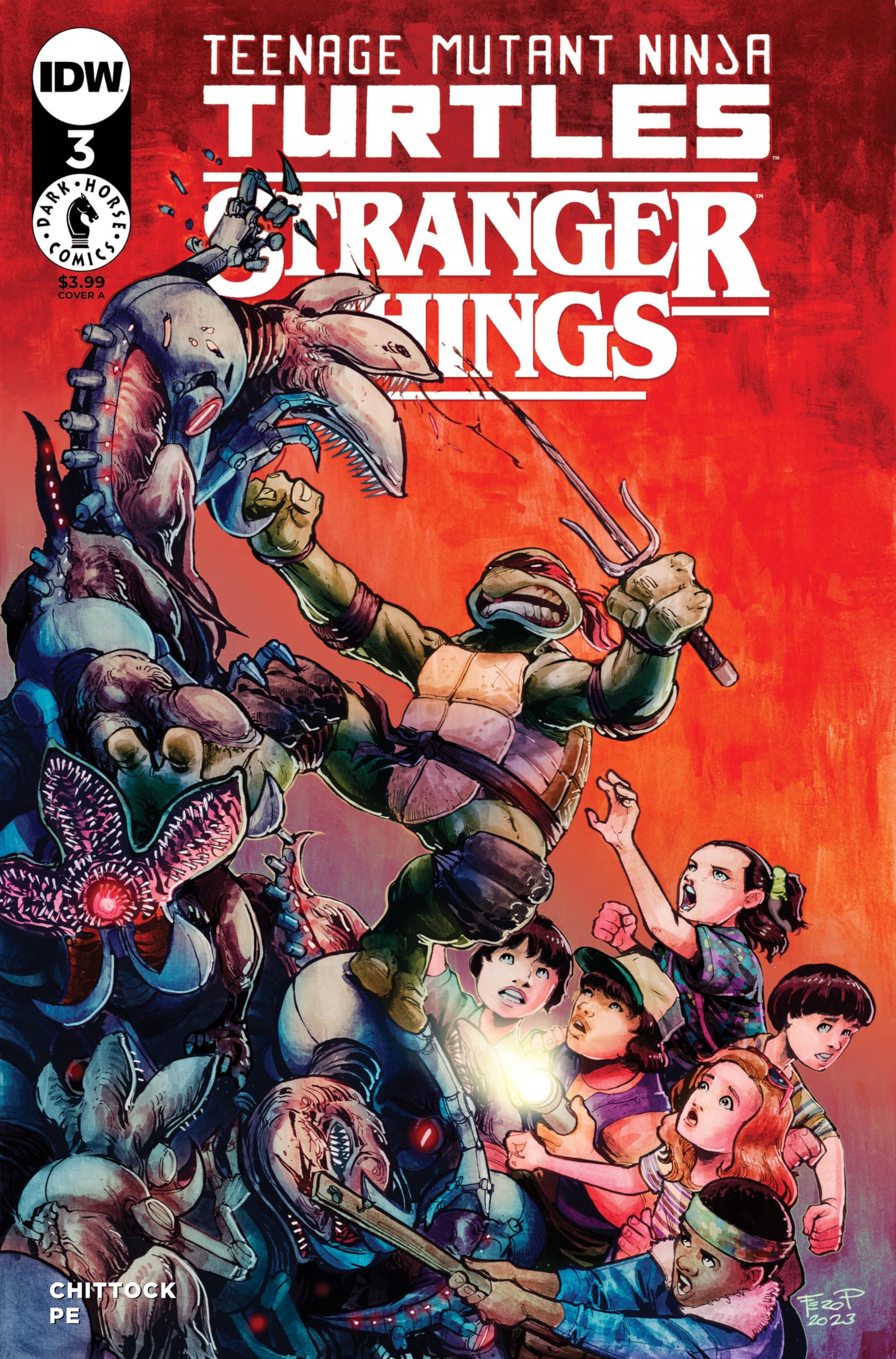 Teenage Mutant Ninja Turtles x Stranger Things #3 Cover A (Pe): Cameron ...