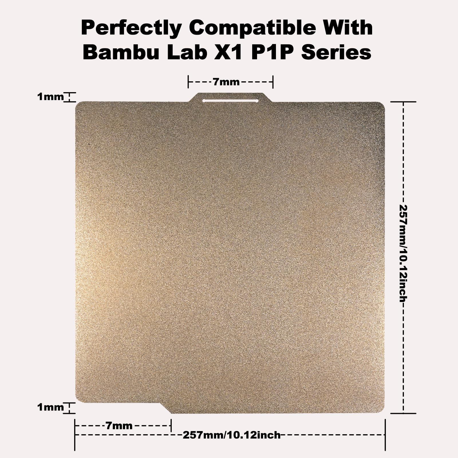 257.5mm Heated Bed HzdaDeve PEI Sheet For Bambu Lab X1 - 257.5x257.5mm ...