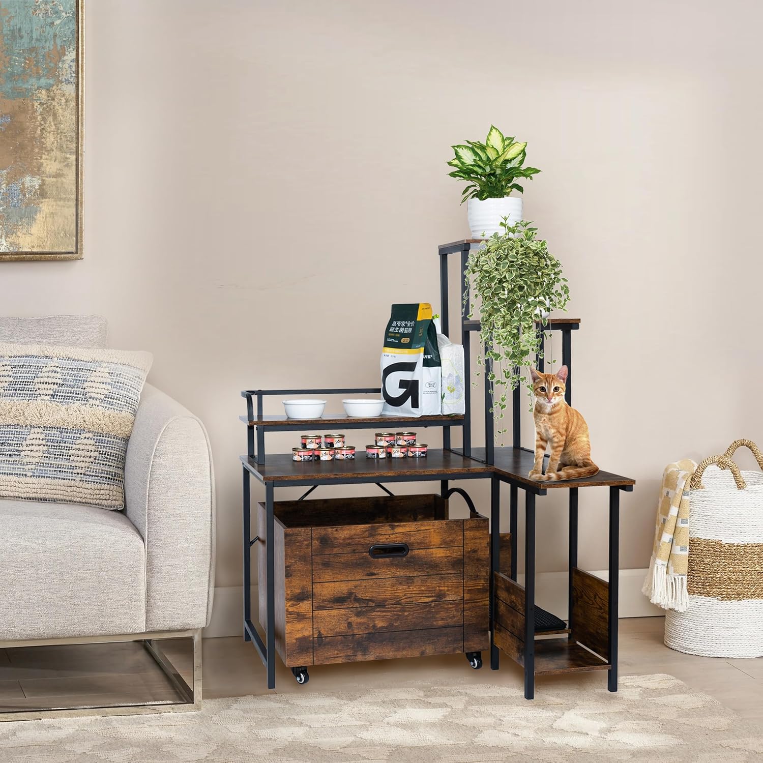 Amazon.com : IDEALHOUSE 2024 New Hidden Litter Box Furniture - Cat ...