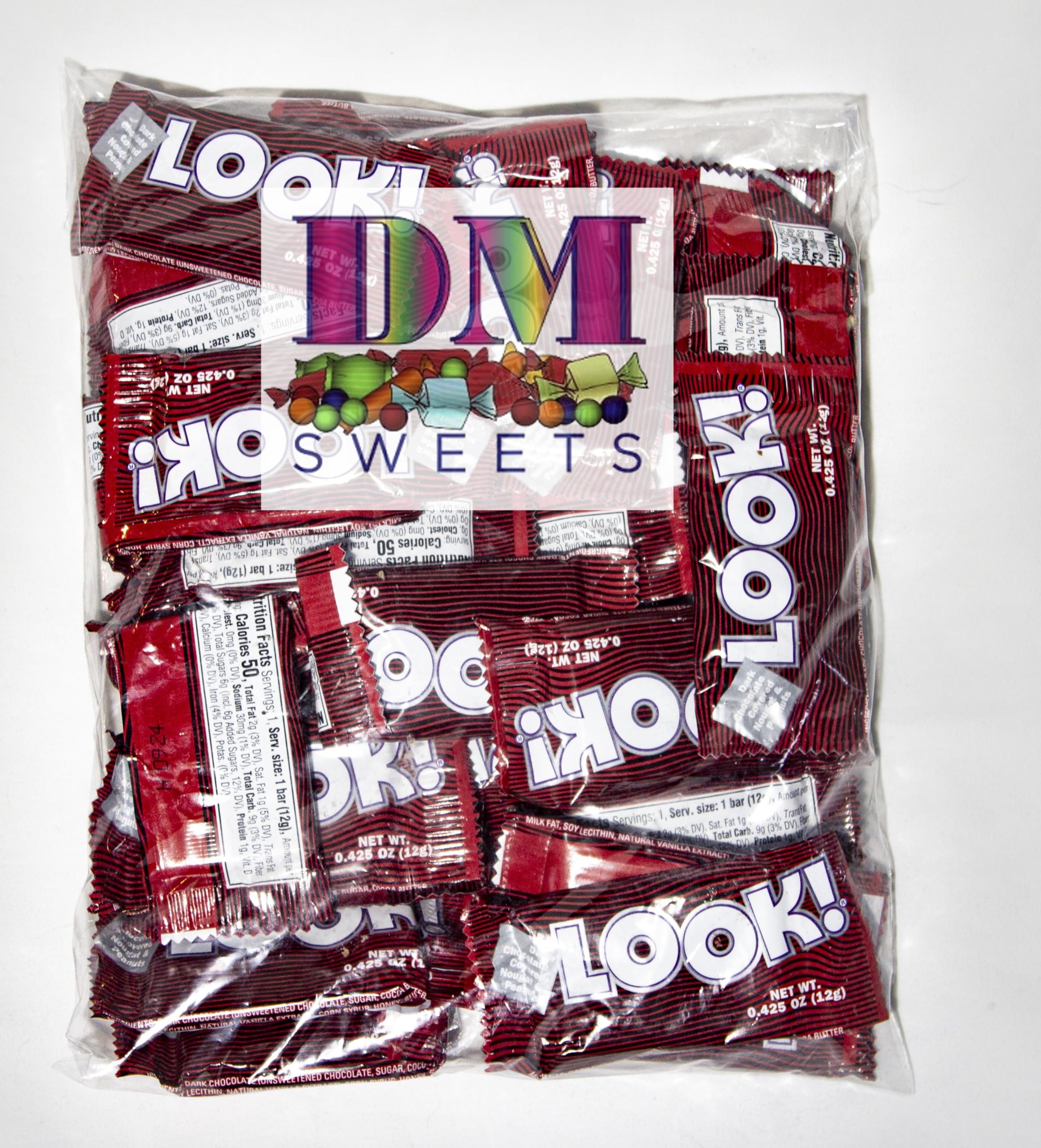 Amazon.com : Look Bars - 1 lb of Fresh Chewy Nougat Peanut Bar Covered ...