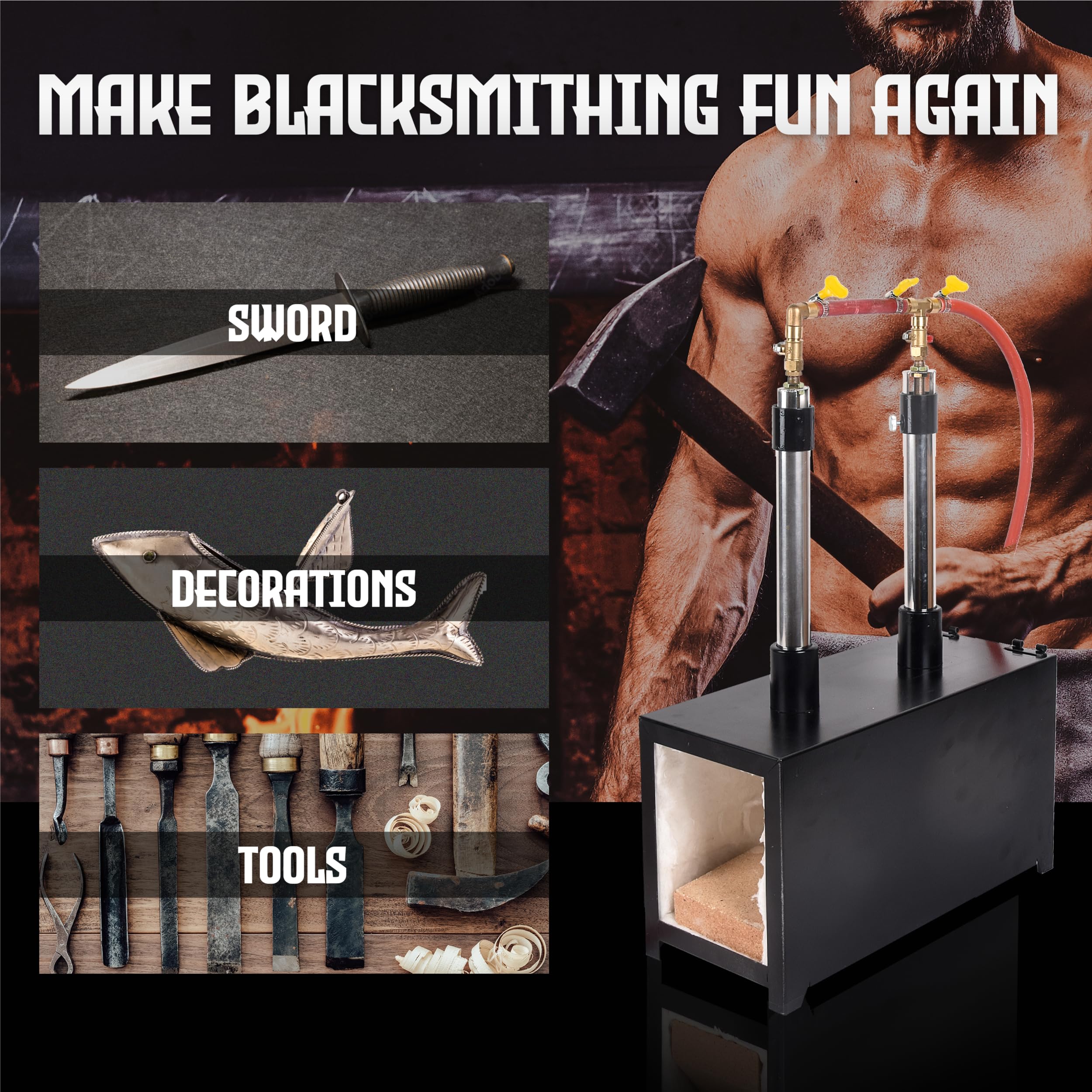 Snapklik.com : Portable Propane Forge, Propane Gas Forge Gas Welding ...