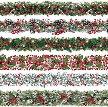 Amazon.com: Seajan 6 Pcs 197 ft Christmas Bulletin Board Borders ...